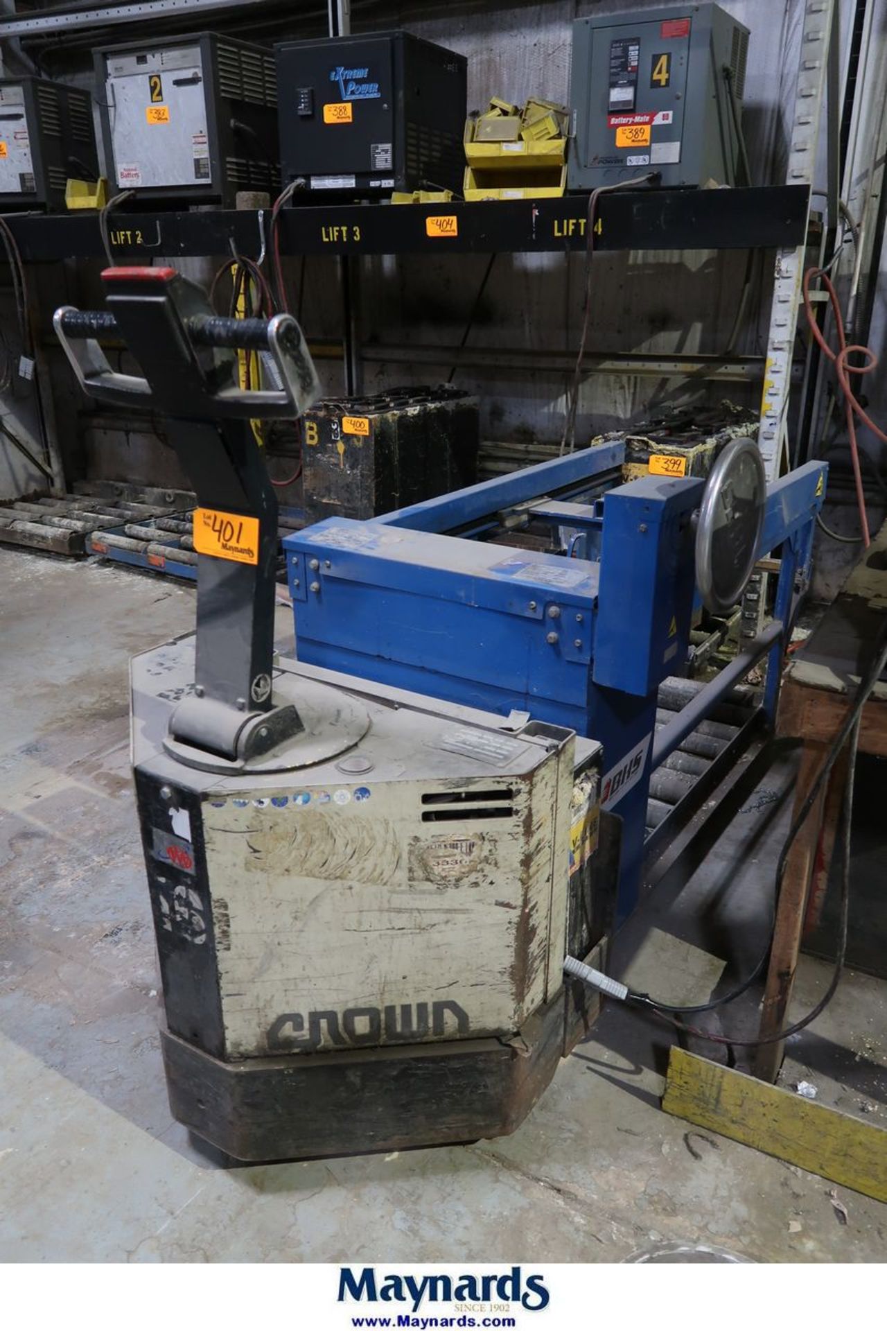 Crown 60PW-27-3 24V Electric Walk-Behind Battery Changer with BHS WTC ...