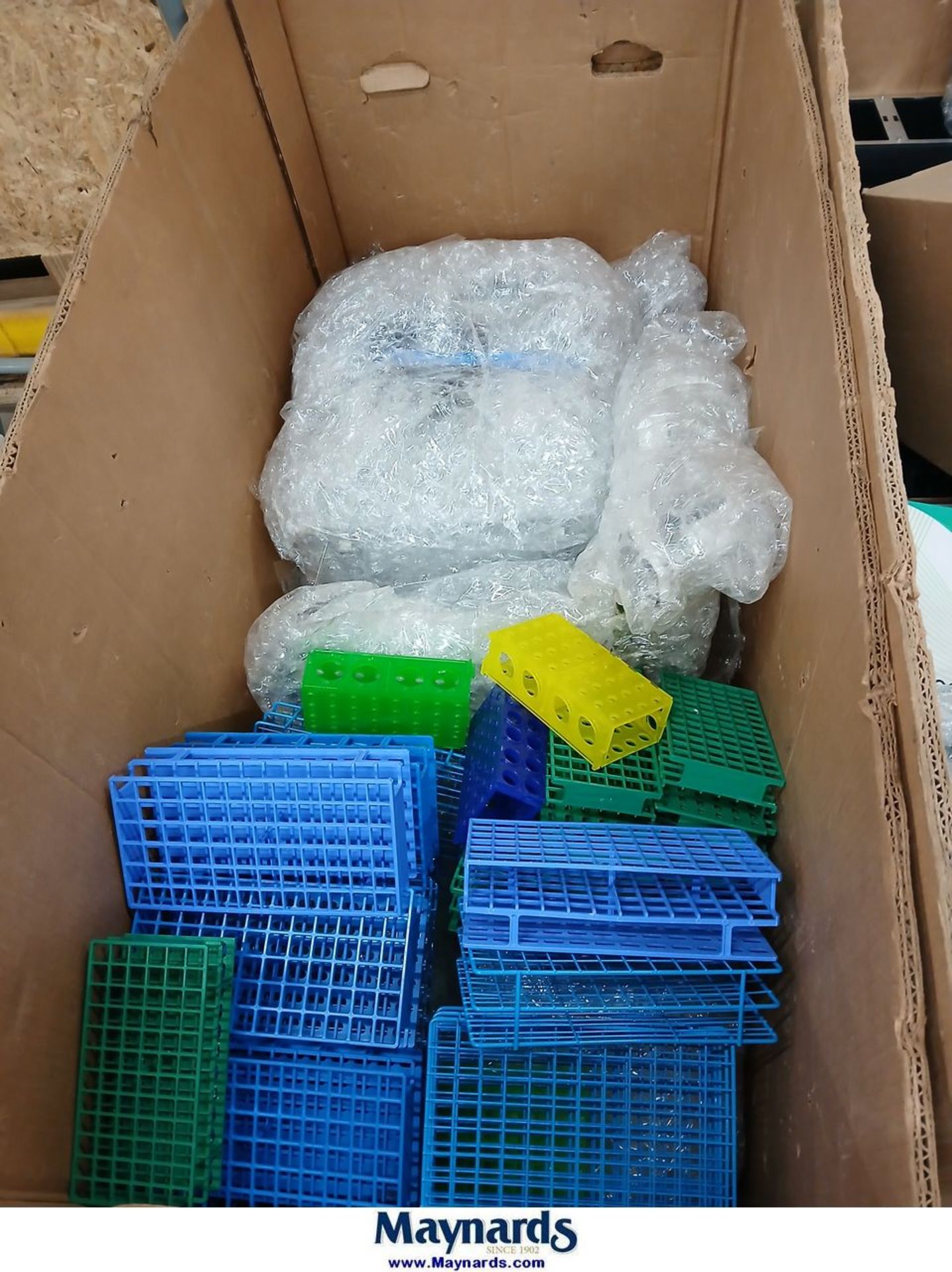 Large Cardboard Box w/ Laboratory Supplies ; Bokan And BD Vacutainer ...