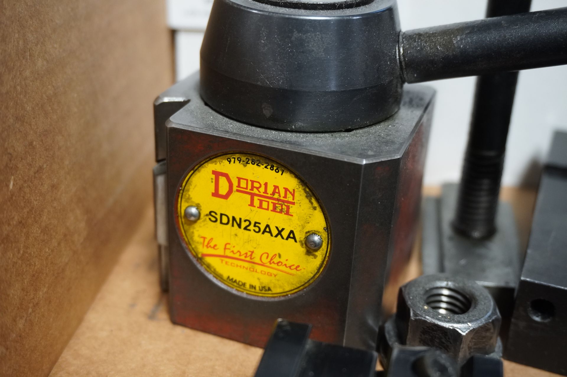 LATHE SUPPORT LOT TO INCLUDE: DORIAN TOOL QUICK CHANG TOOL POST WITH ...