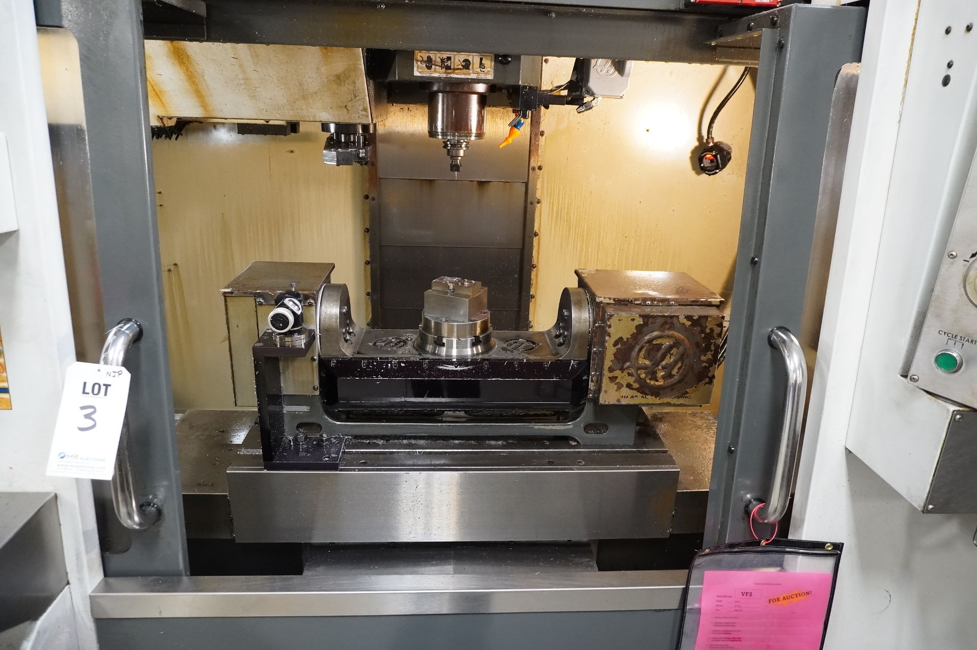 2011 HAAS VF-2SS CNC VERTICAL MACHINING CENTER S/N 1082760, 5TH AXIS ...