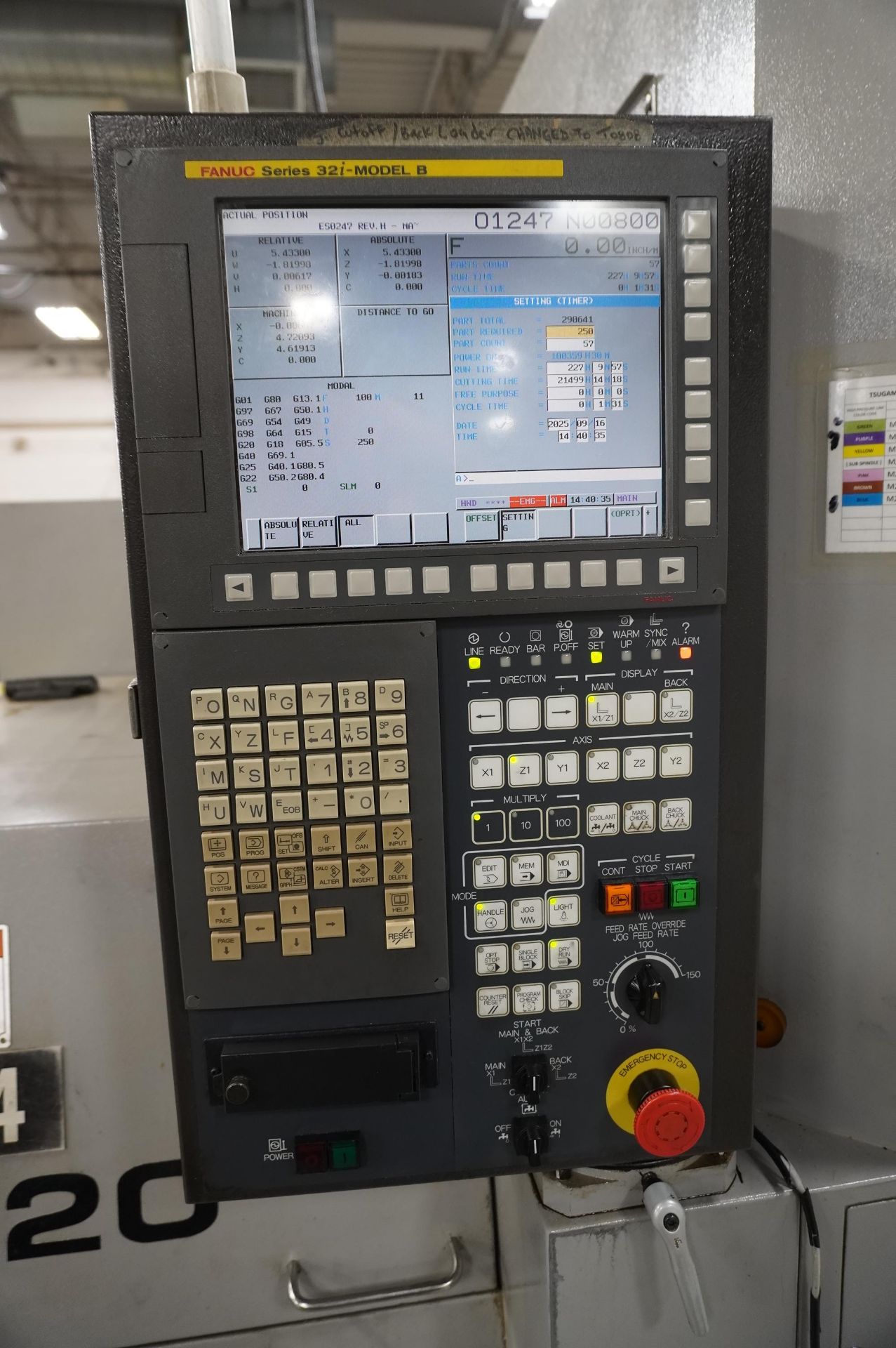 2012 TSUGAMI SS20 8-AXIS CNC SWISS LATHE, S/N 620, FANUC SERIES 32iB ...