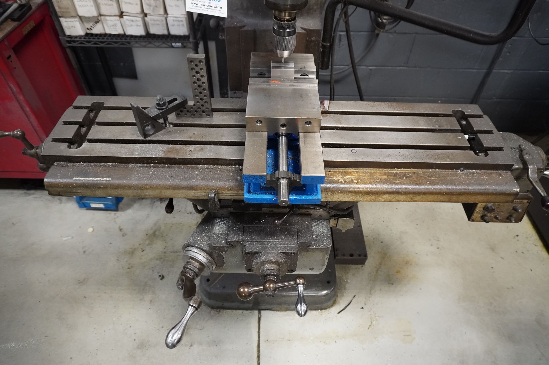 BRIDGEPORT SERIES 1 MANUAL KNEE MILL S/N J221794 WITH BRIDGEPORT SERVO ...