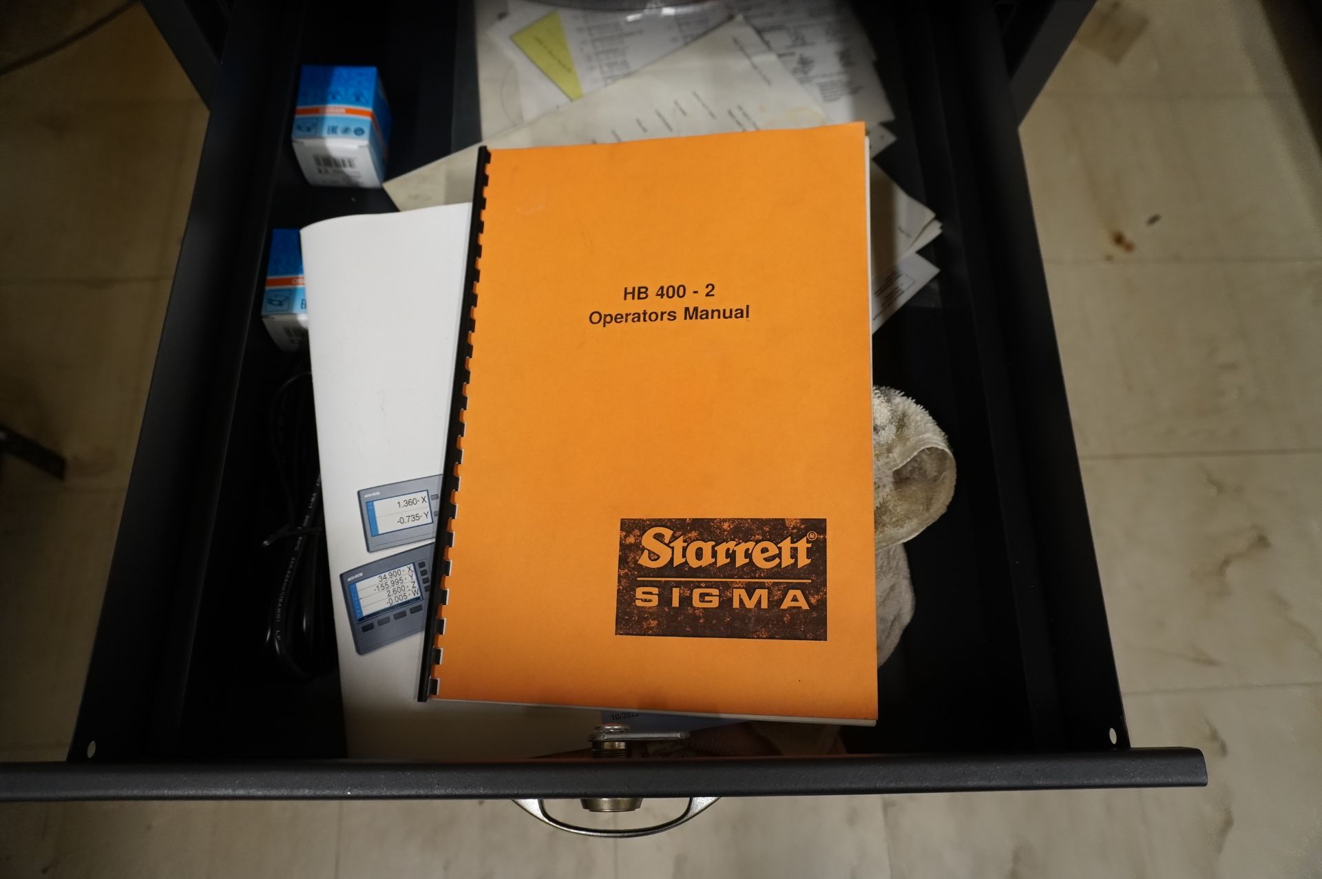STARRETT SIGMA HB400 OPTICAL COMPARATOR, S/N 4650, ACU-RITE DIGITAL ...