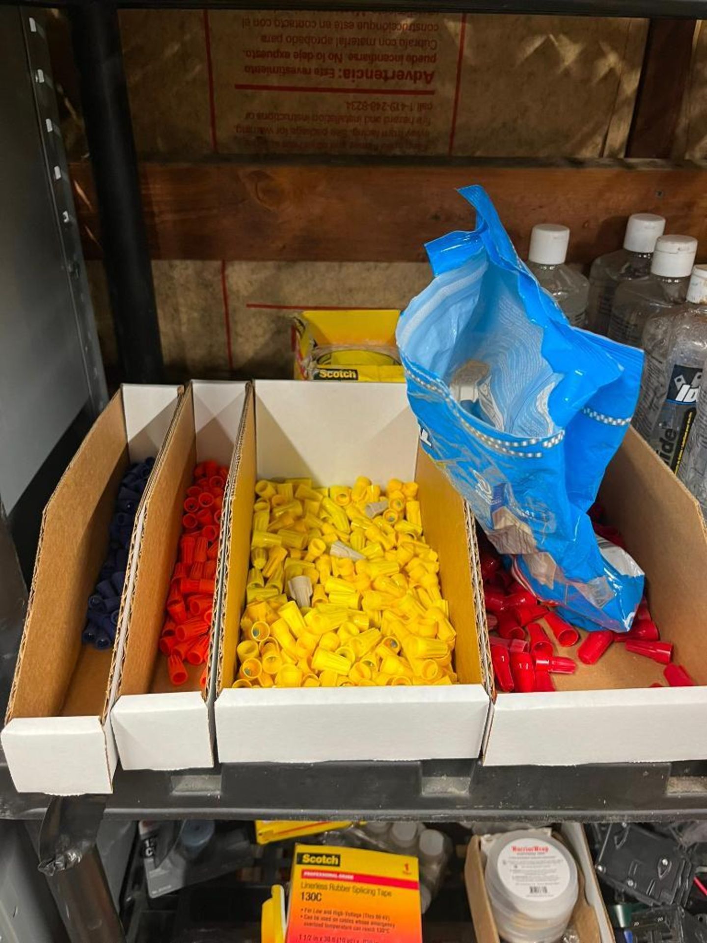 (3) Shelf Units w/ Content; Assorted Electrical Supplies, Terminals ...