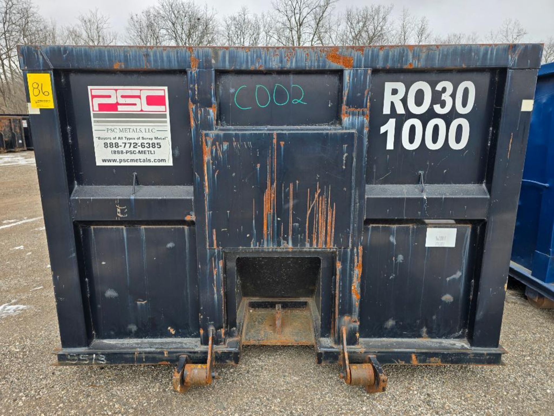 30-Yard Open Top Roll-Off Steel Container, Rectangular Style, Cable ...