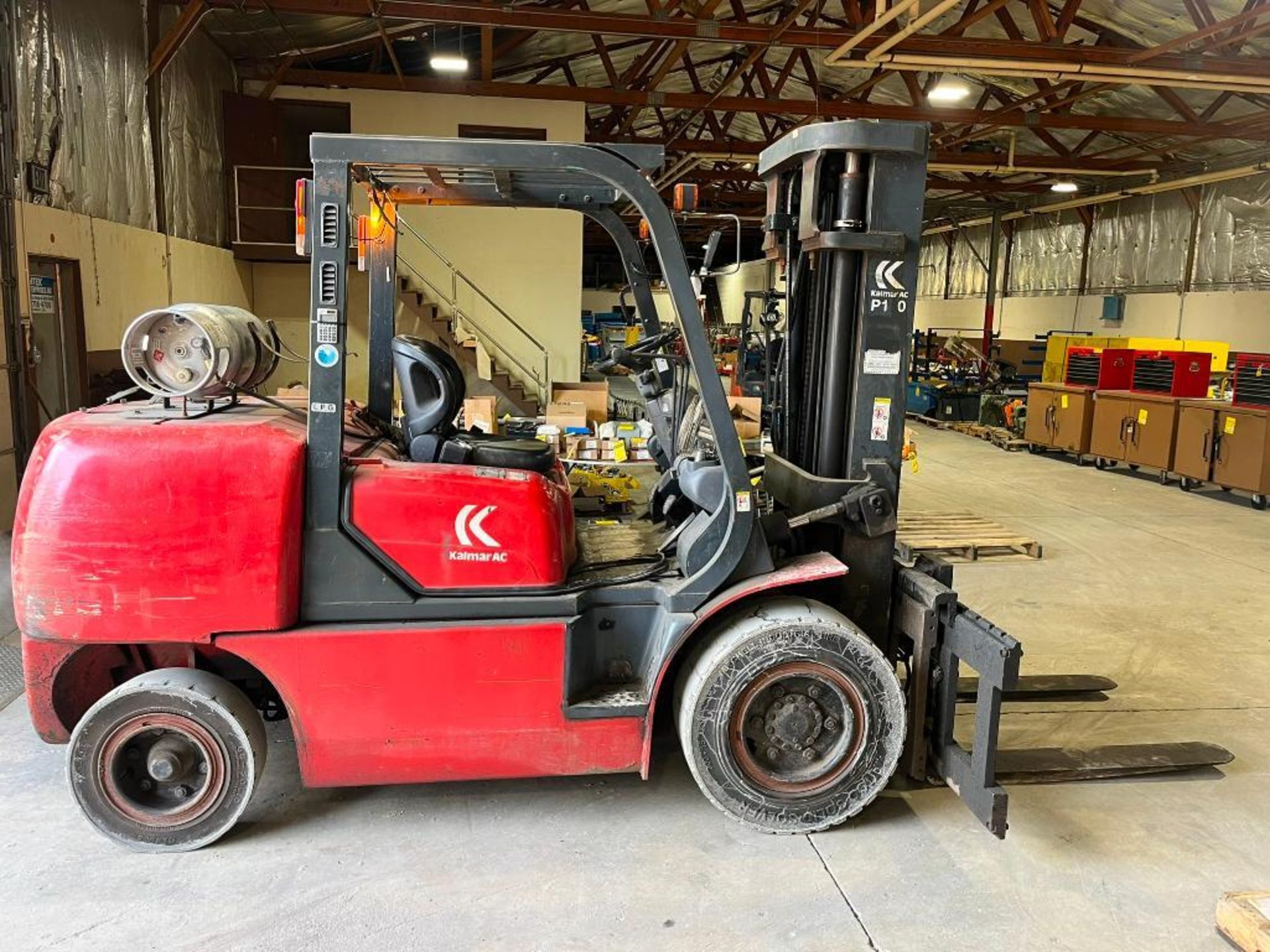 Kalmar AC 10,000 LB. Forklift, Model P-110CX-2-PS, S/N 131060A, 3-Stage ...
