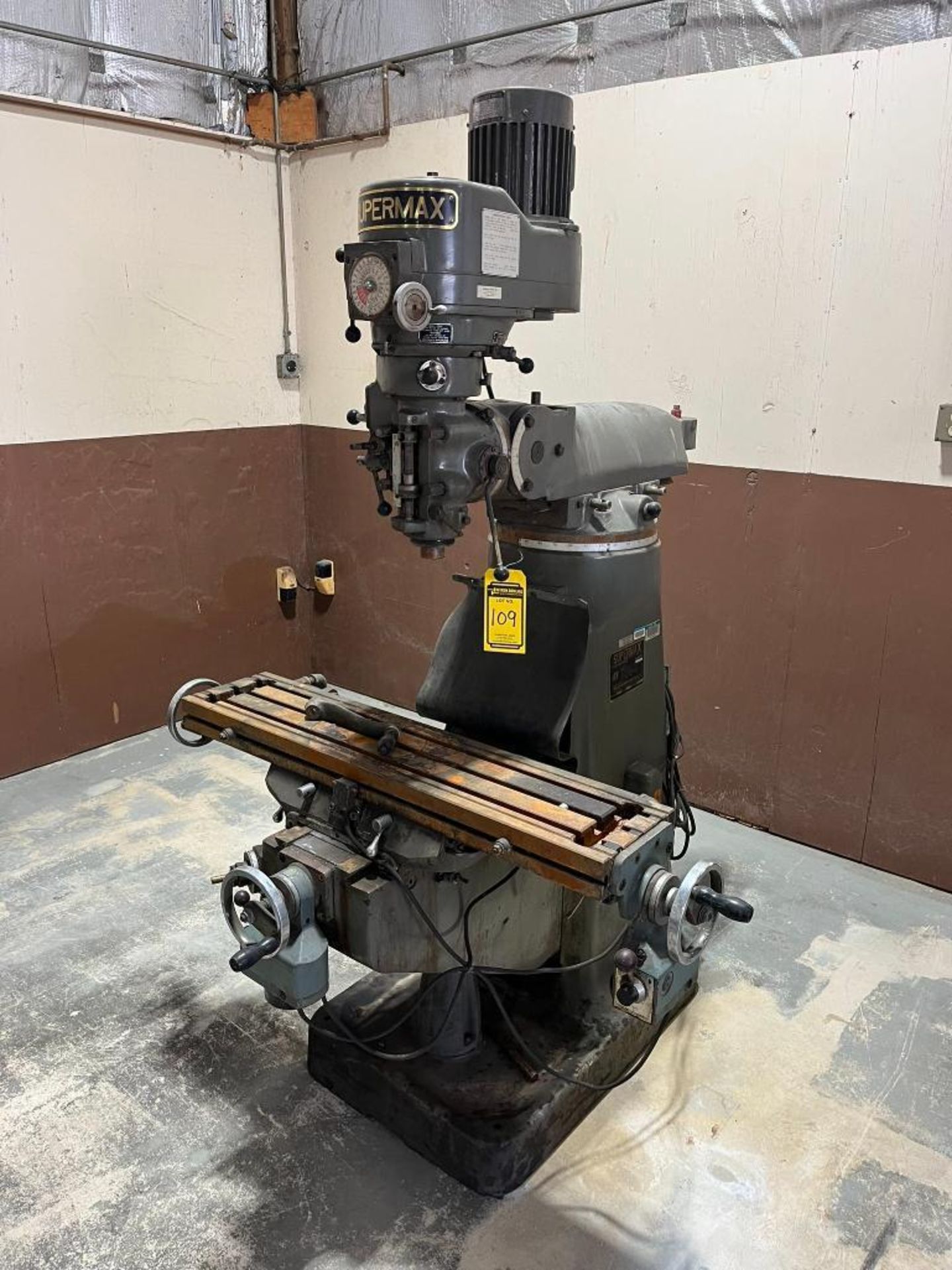 1981 Supermax Milling Machine, 42" Table, Manufacturing No. 077658 ($50 ...
