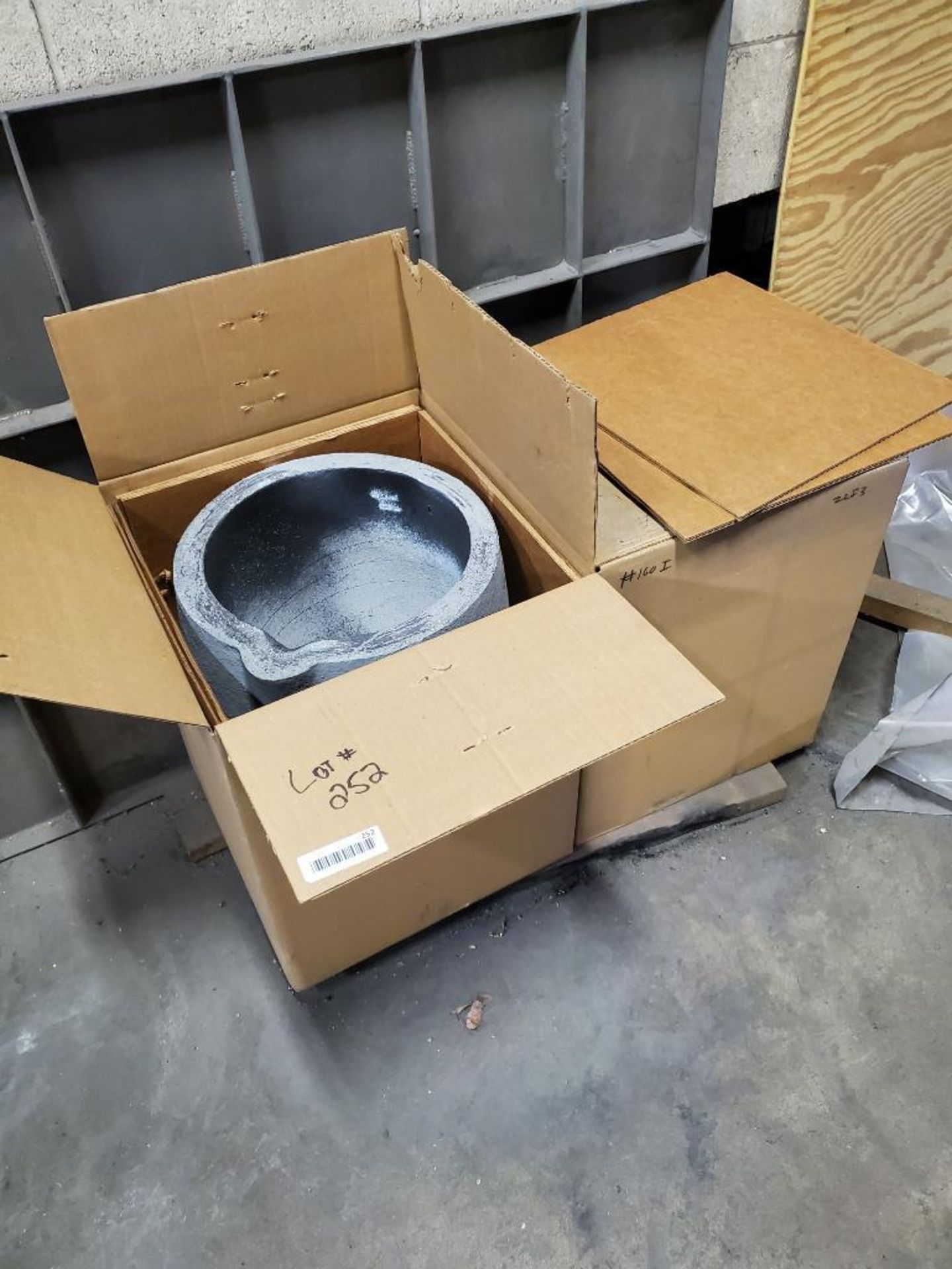 (New) (2) Graphite Crucibles, 250-300 LB. Capacity