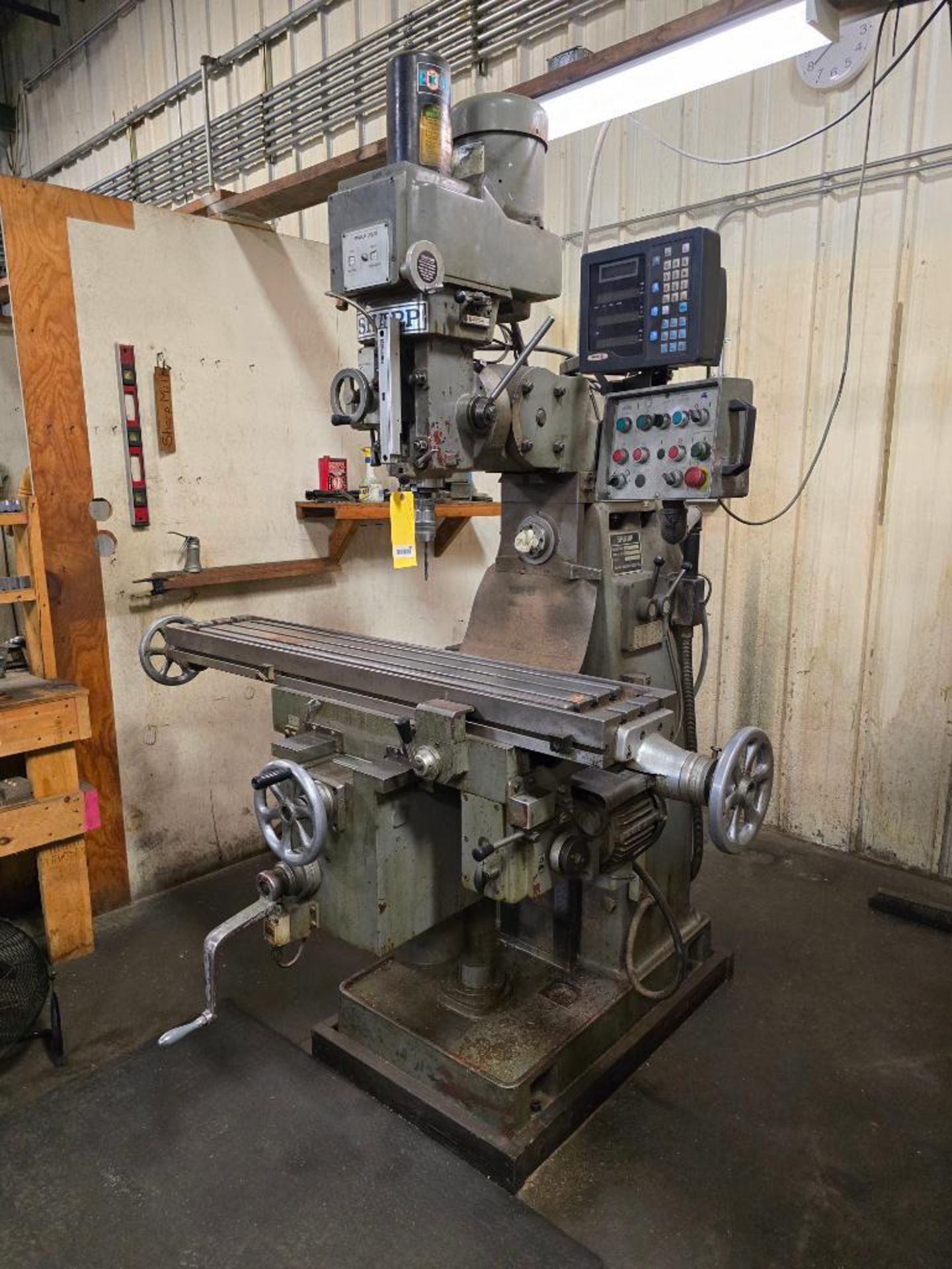 Sharp VH-25 Vertical Milling Machine, S/N 800900123, Fagor 3-Axis DRO ...