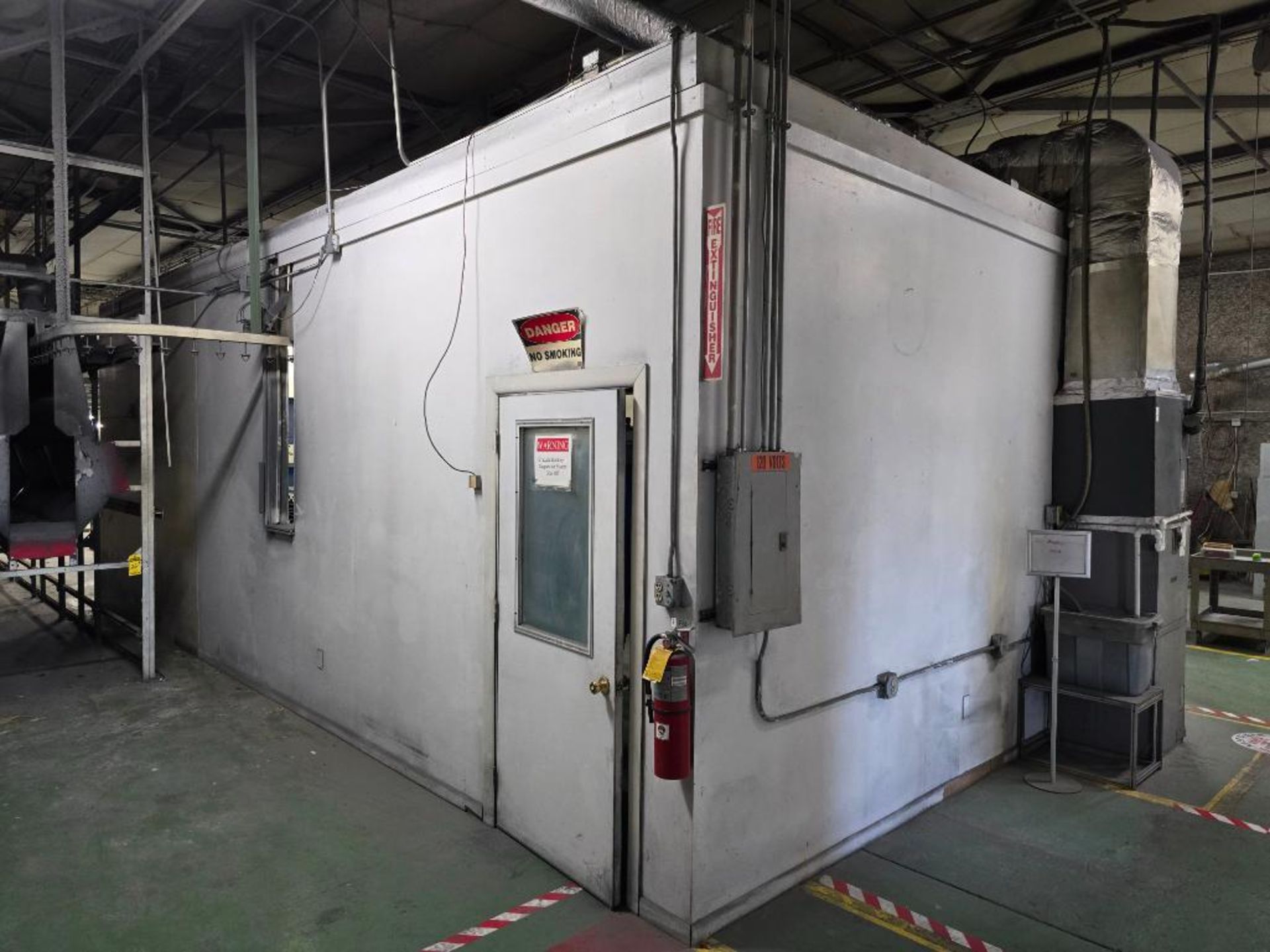 Spray Booth Enclosure, 30' L x 15' 3" W, Lighted, Climate Control, 2" x ...