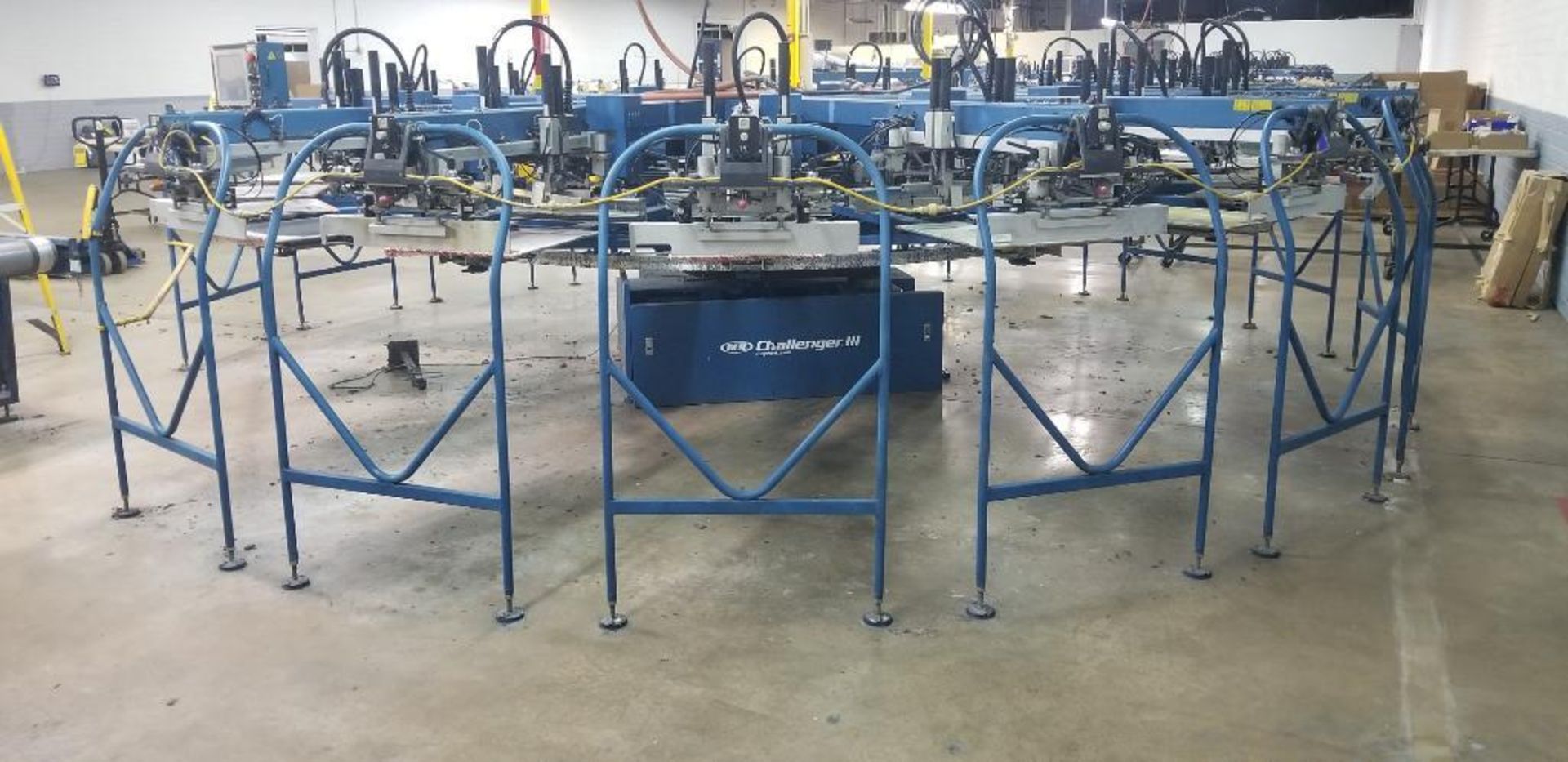 M&R Challenger 3 Automatic Screen Printer Press, 16 Print-Head Stations ...