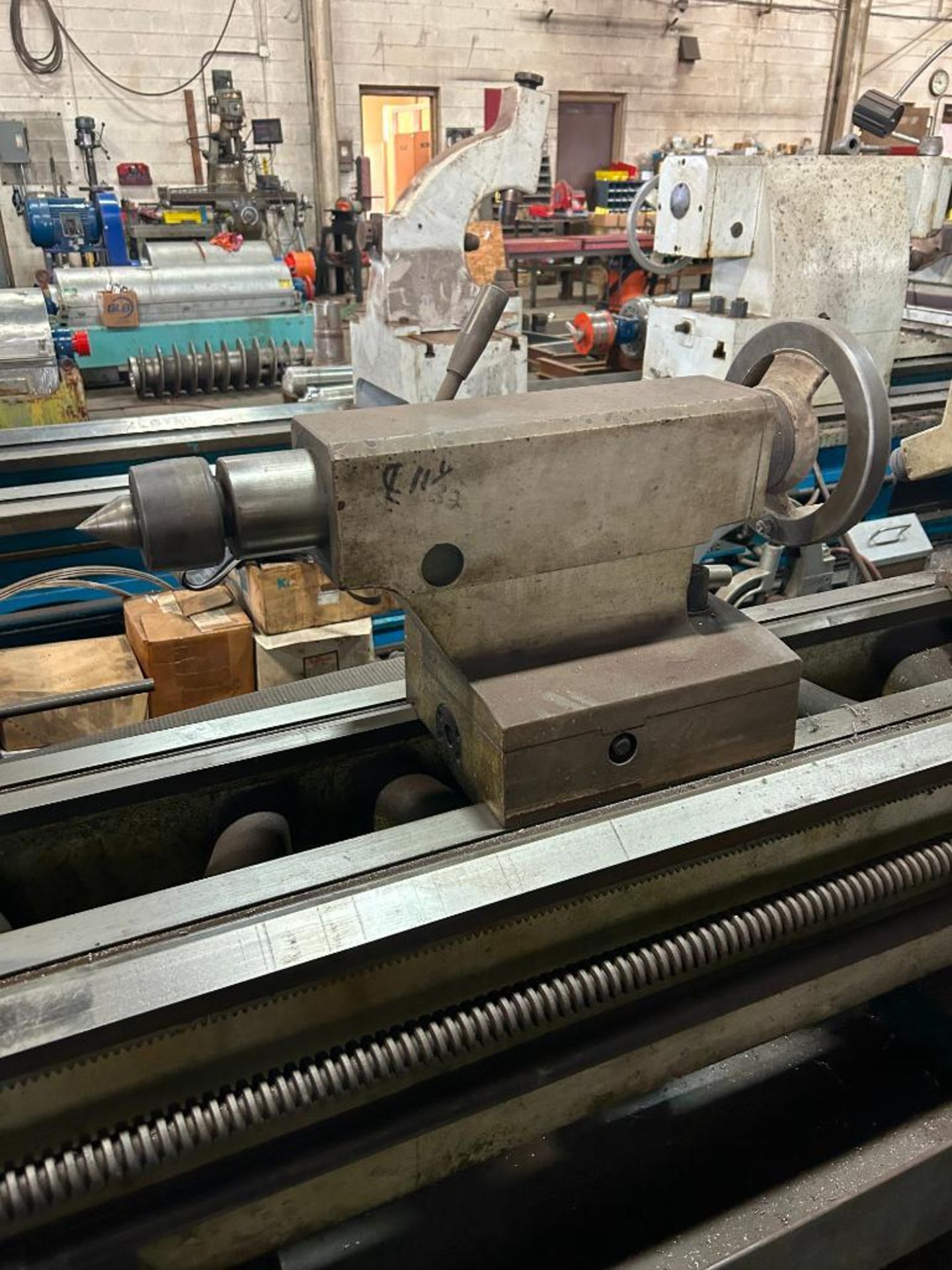 Tarnow Engine Lathe, Model TUJ 50 M, 19-1/2" 4- Jaw Chuck, Thru-Spindle ...