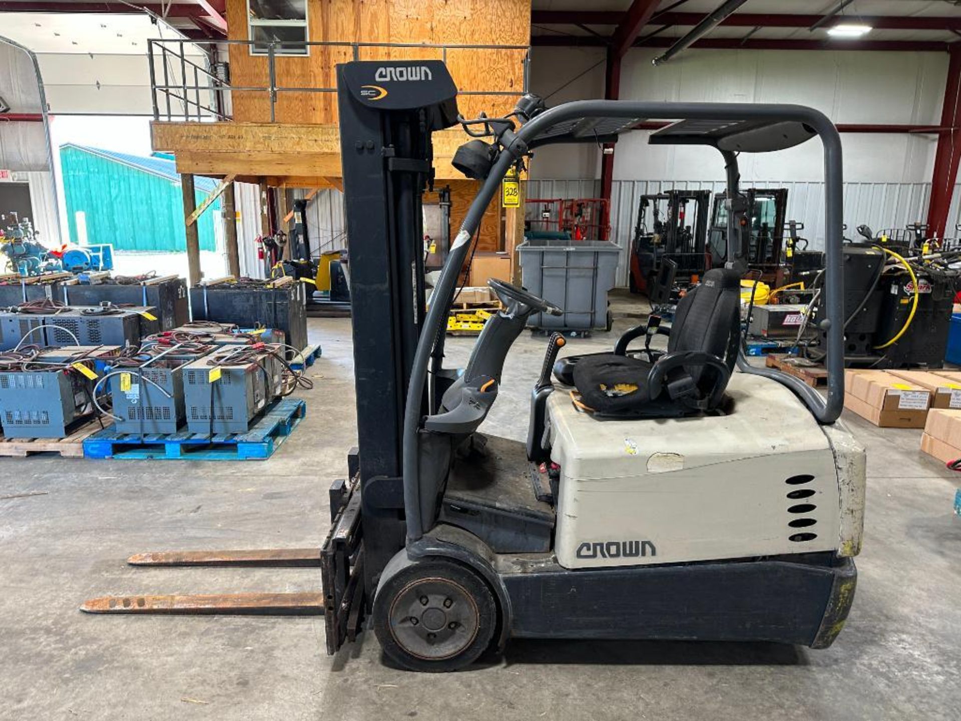 Crown 3,650-LB. Capacity 3-Wheel Forklift, Model SC 5200 Series, S/N ...