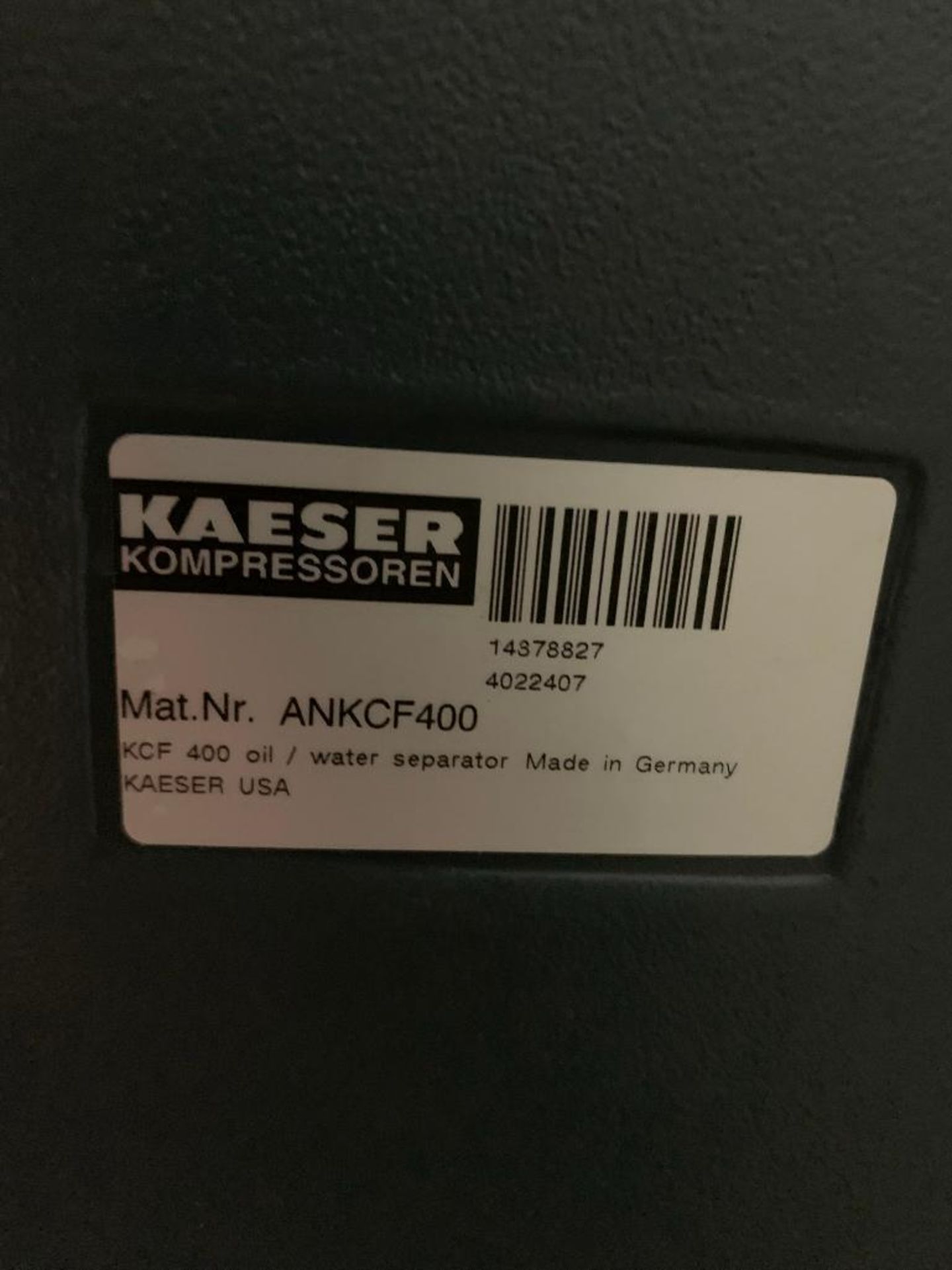 Kaeser KCF400 Oil/Water Separator ($25 Loading fee will be added to ...