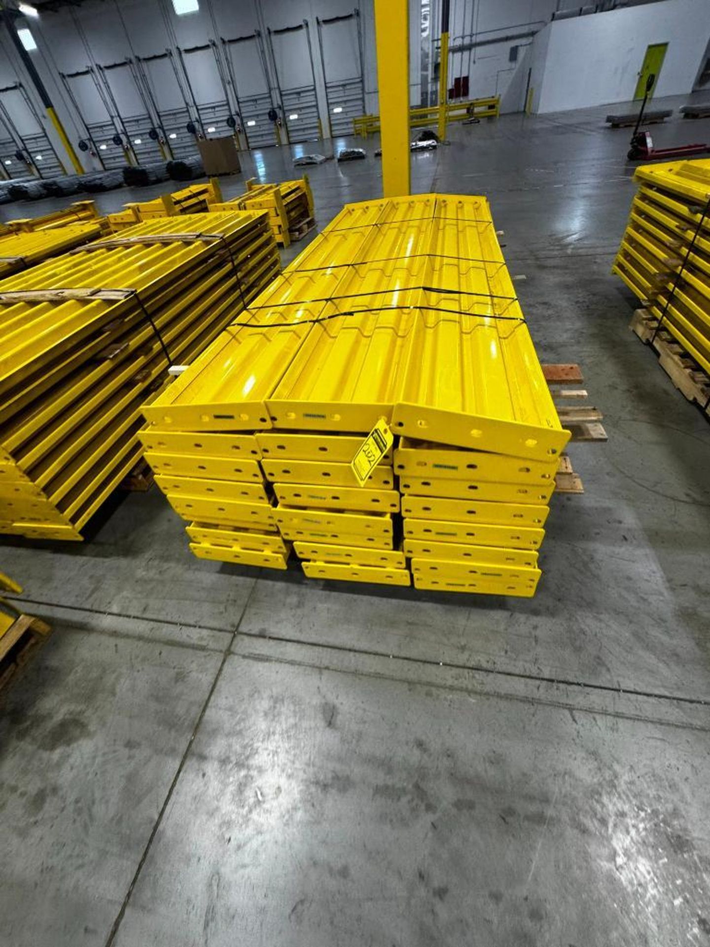 { Choice of lots: 201, 202 } (80) Uline 9'8" Yellow Guardrail w/ (43 ...