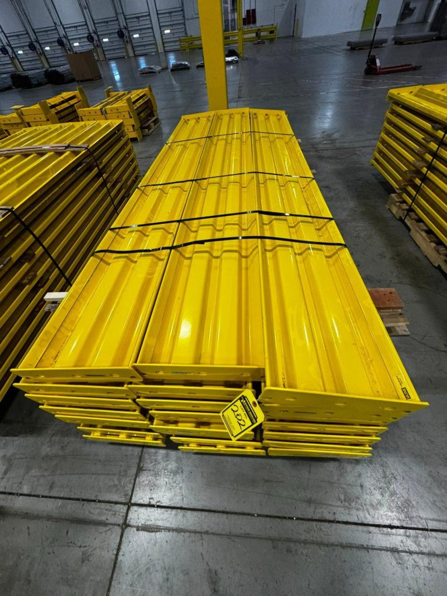 { Choice of lots: 201, 202 } (80) Uline 9'8" Yellow Guardrail w/ (43 ...