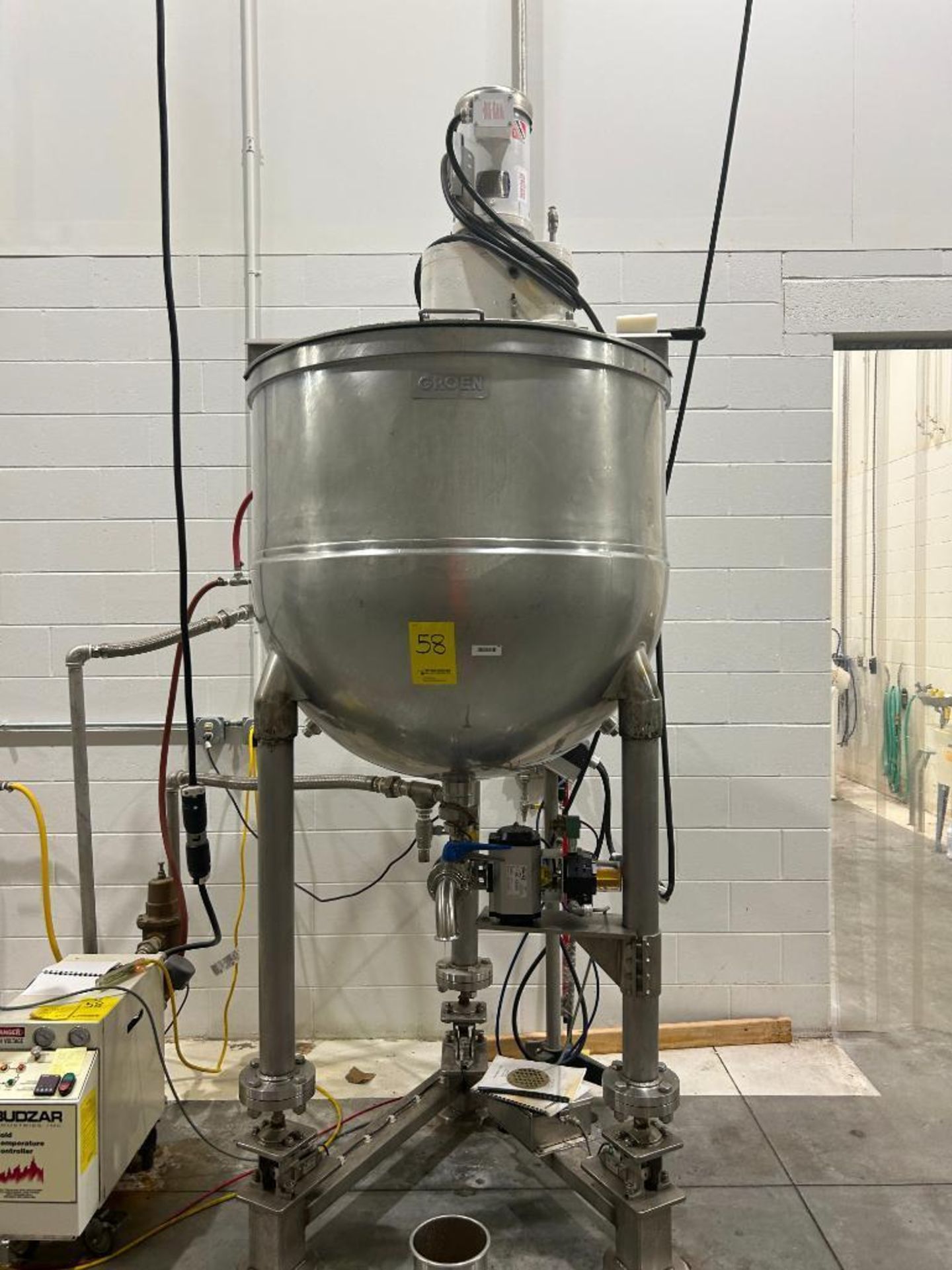 Groen Heated Syrup Mixer w/ Budzar Temperature Control, 40" Dia. Drum