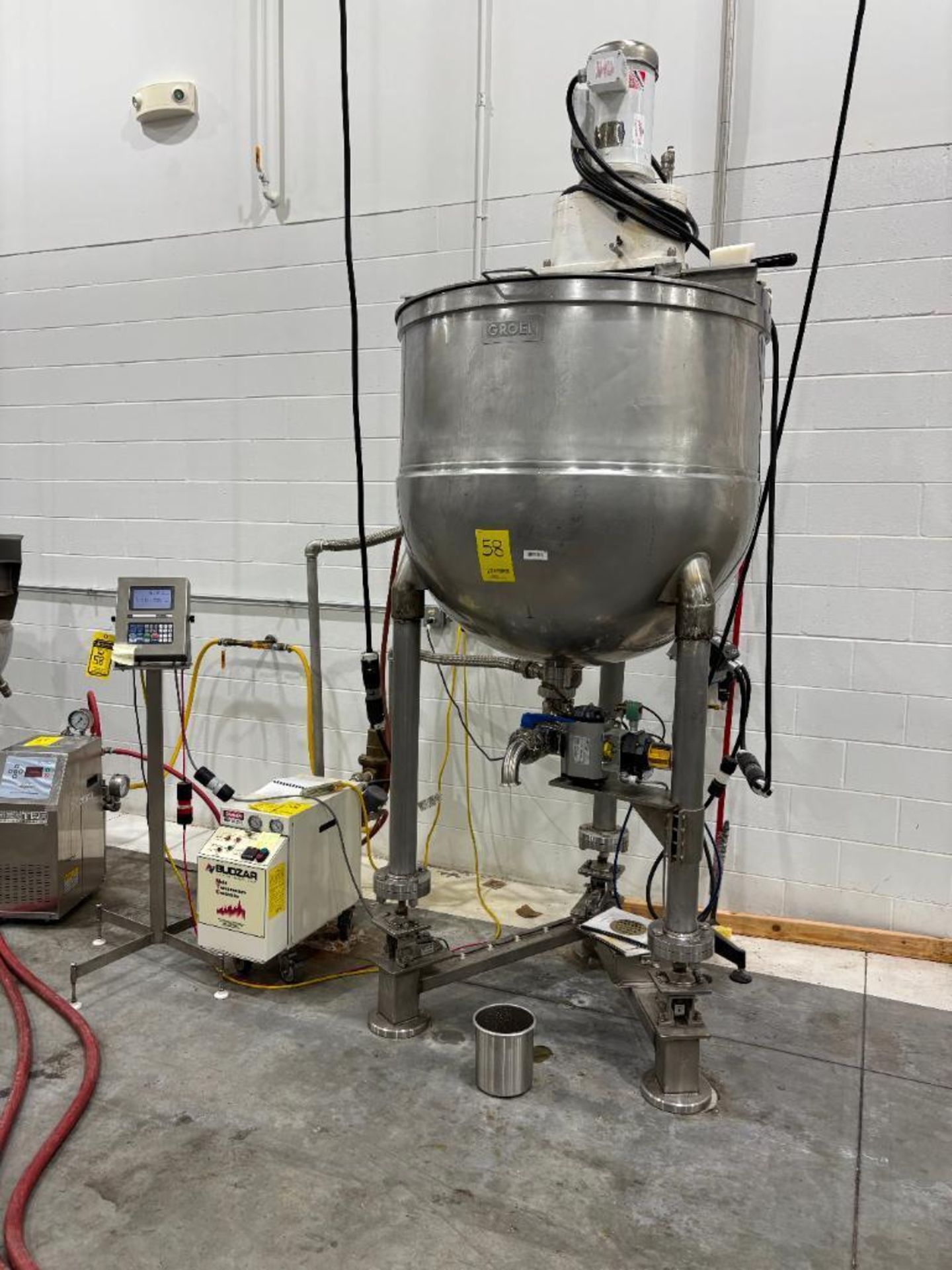 Groen Heated Syrup Mixer w/ Budzar Temperature Control, 40" Dia. Drum