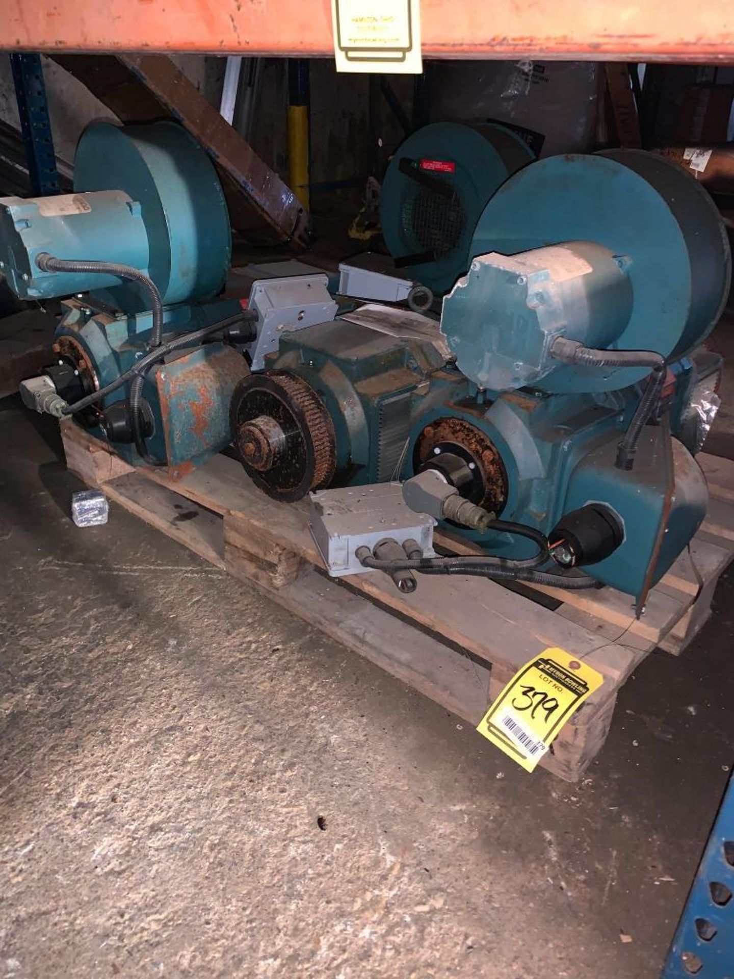 { Group of lots: 378, 379 } Pallet w/ (3) Reliance Electric Filter ...