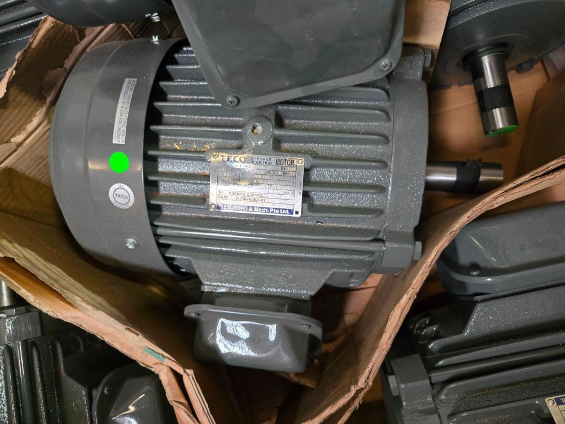 (6x) Teco Westinghouse 7.5-HP 3-Phase Induction Motors, Cont. Rating ...
