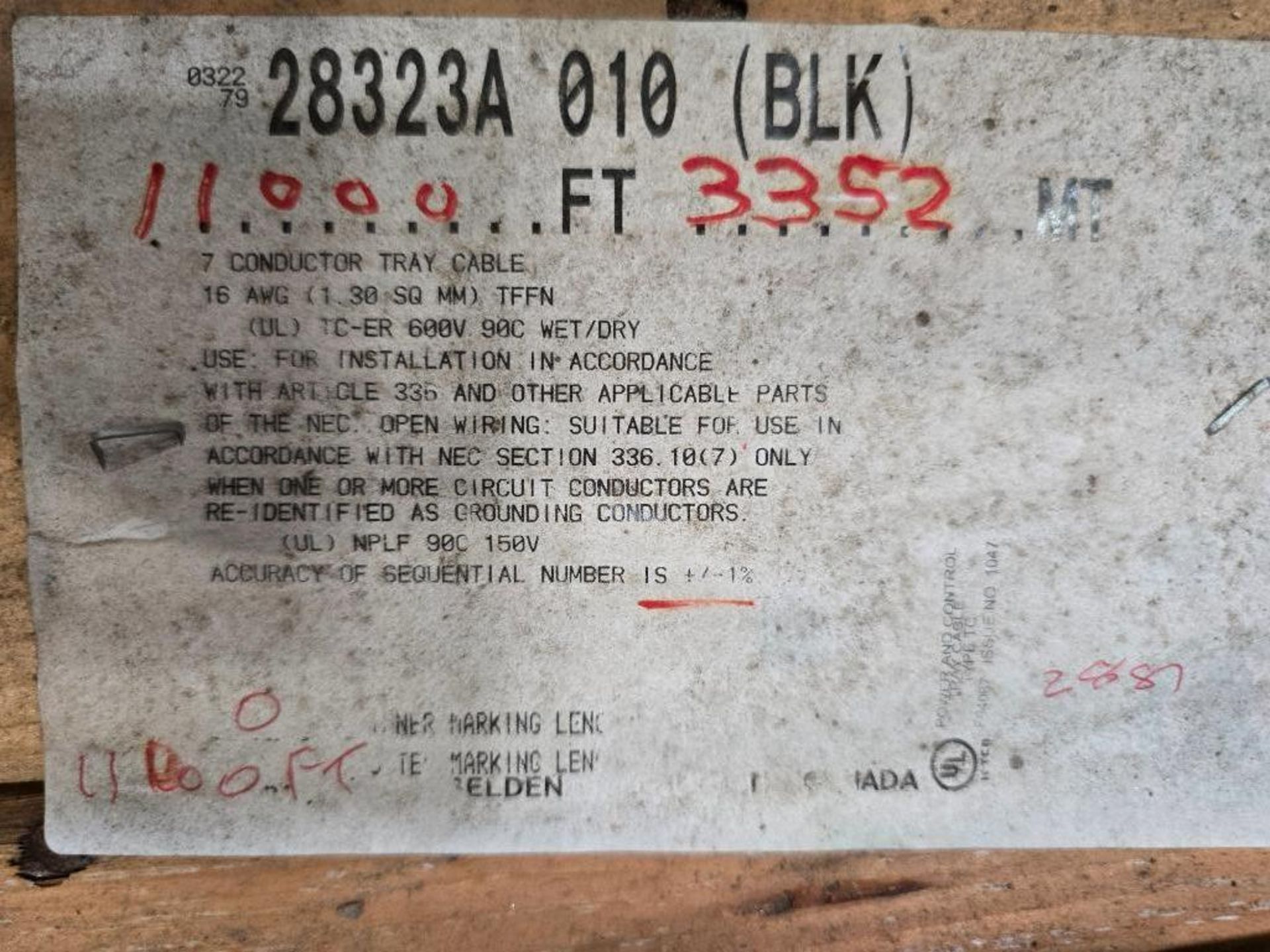 { Choice of lots: 337, 338, 339, 340 } (2) Full Spools of Belden 16 AWG ...