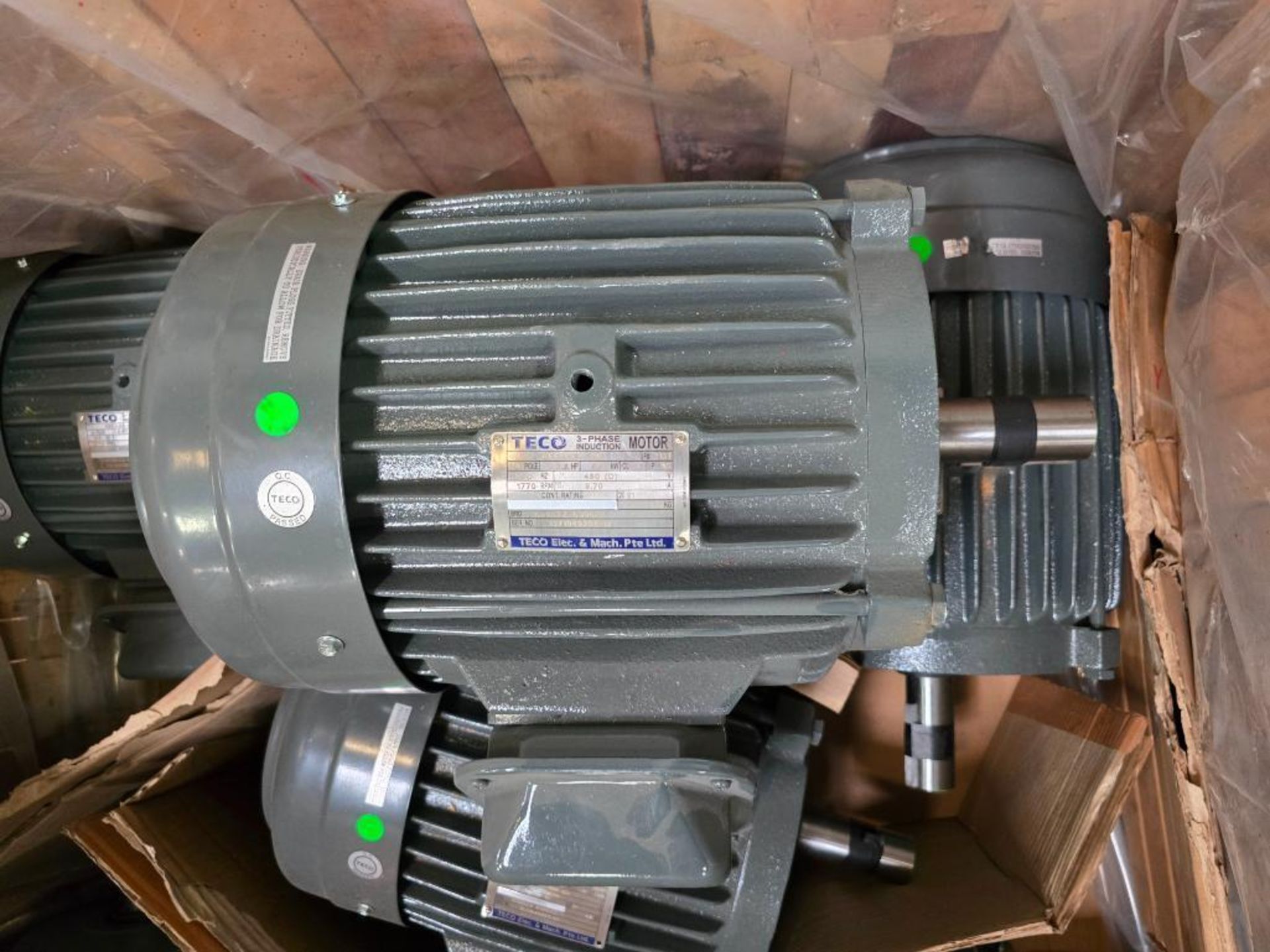 (6x) Teco Westinghouse 7.5-HP 3-Phase Induction Motors, Cont. Rating ...