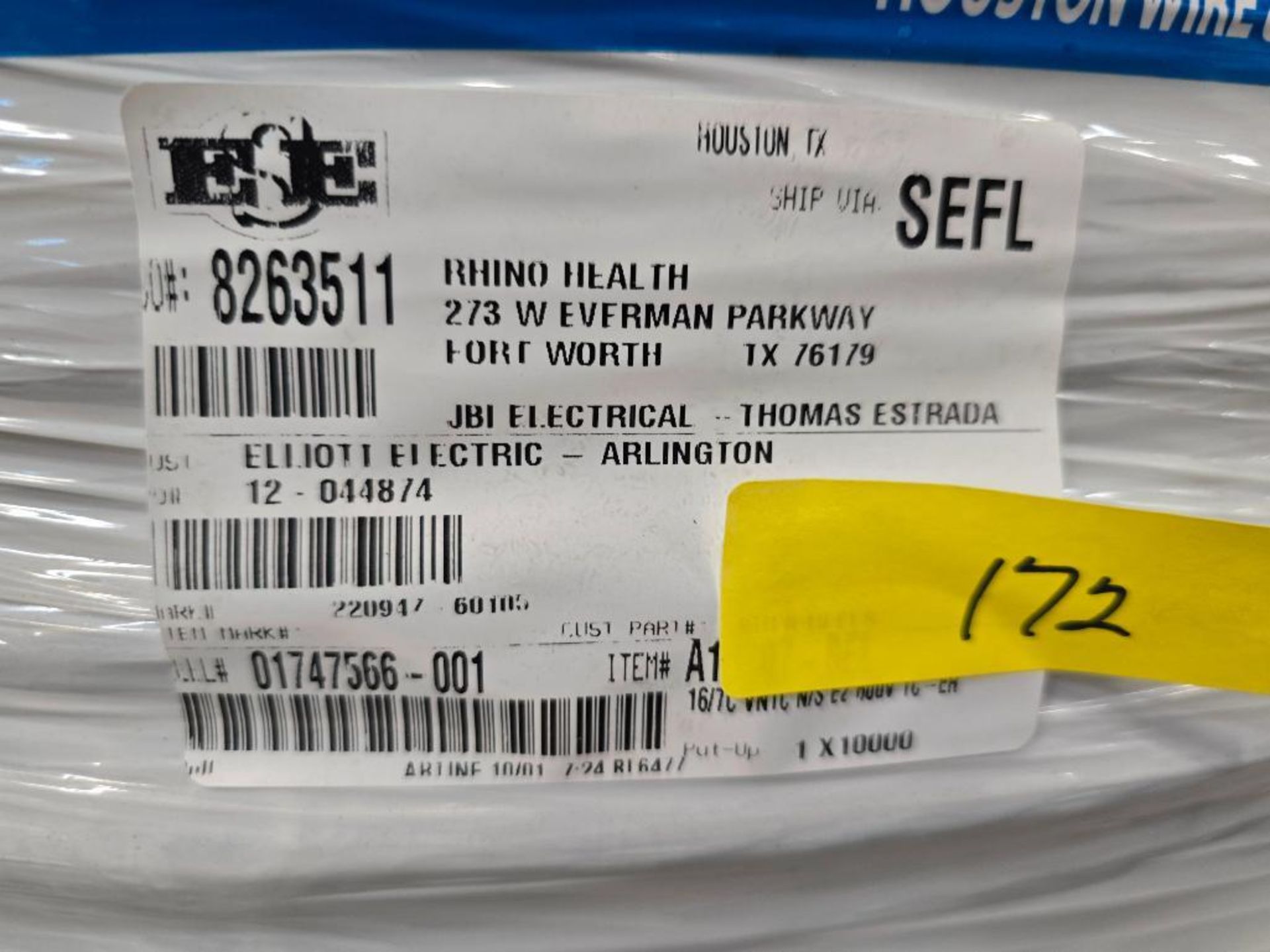 { Choice of lots: 337, 338, 339, 340 } (2) Full Spools of Belden 16 AWG ...
