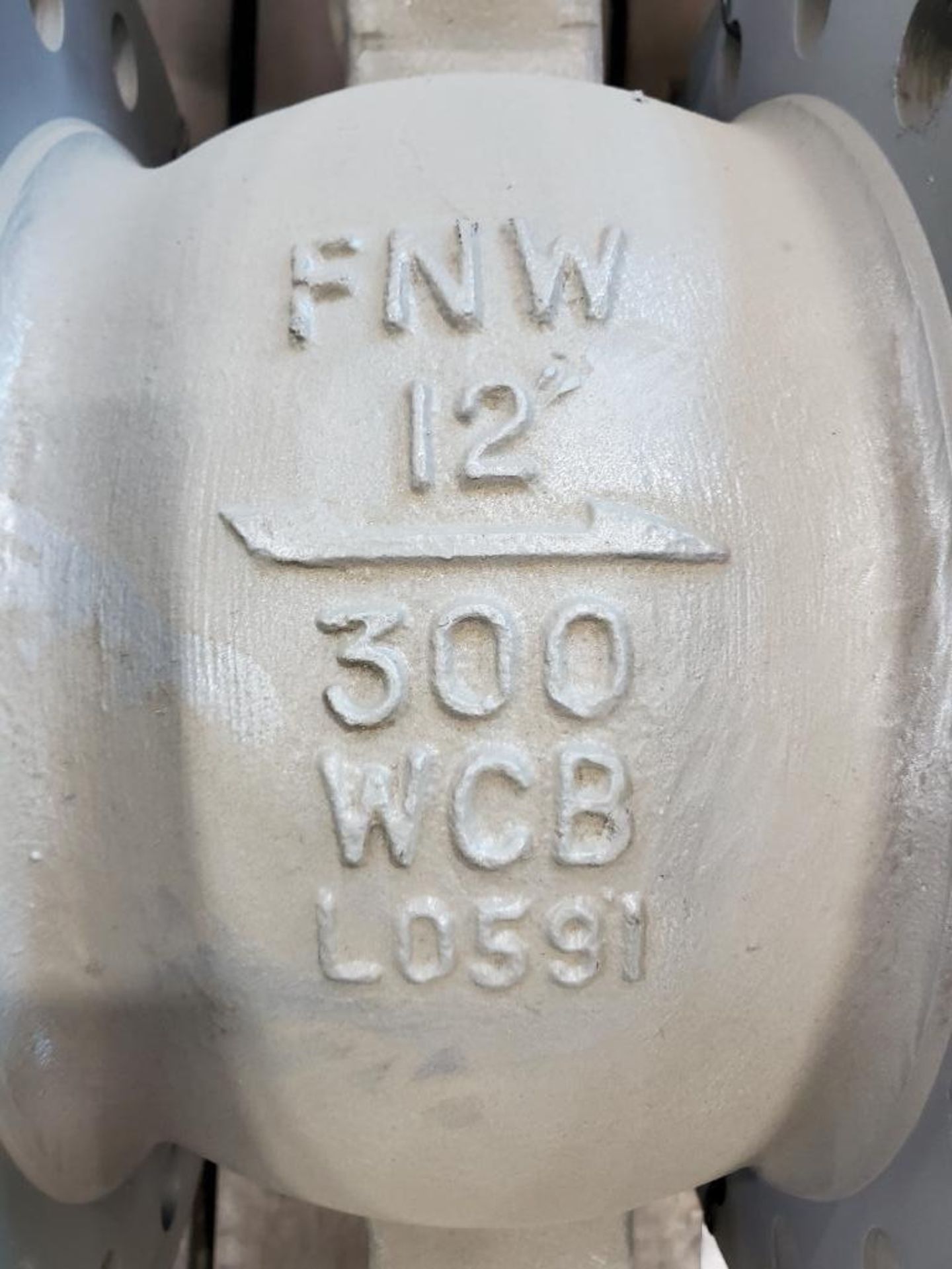 { Group of lots: 423, 424 (P) } FNW 12" Flanged Ball Valve w/ Pneumatic ...