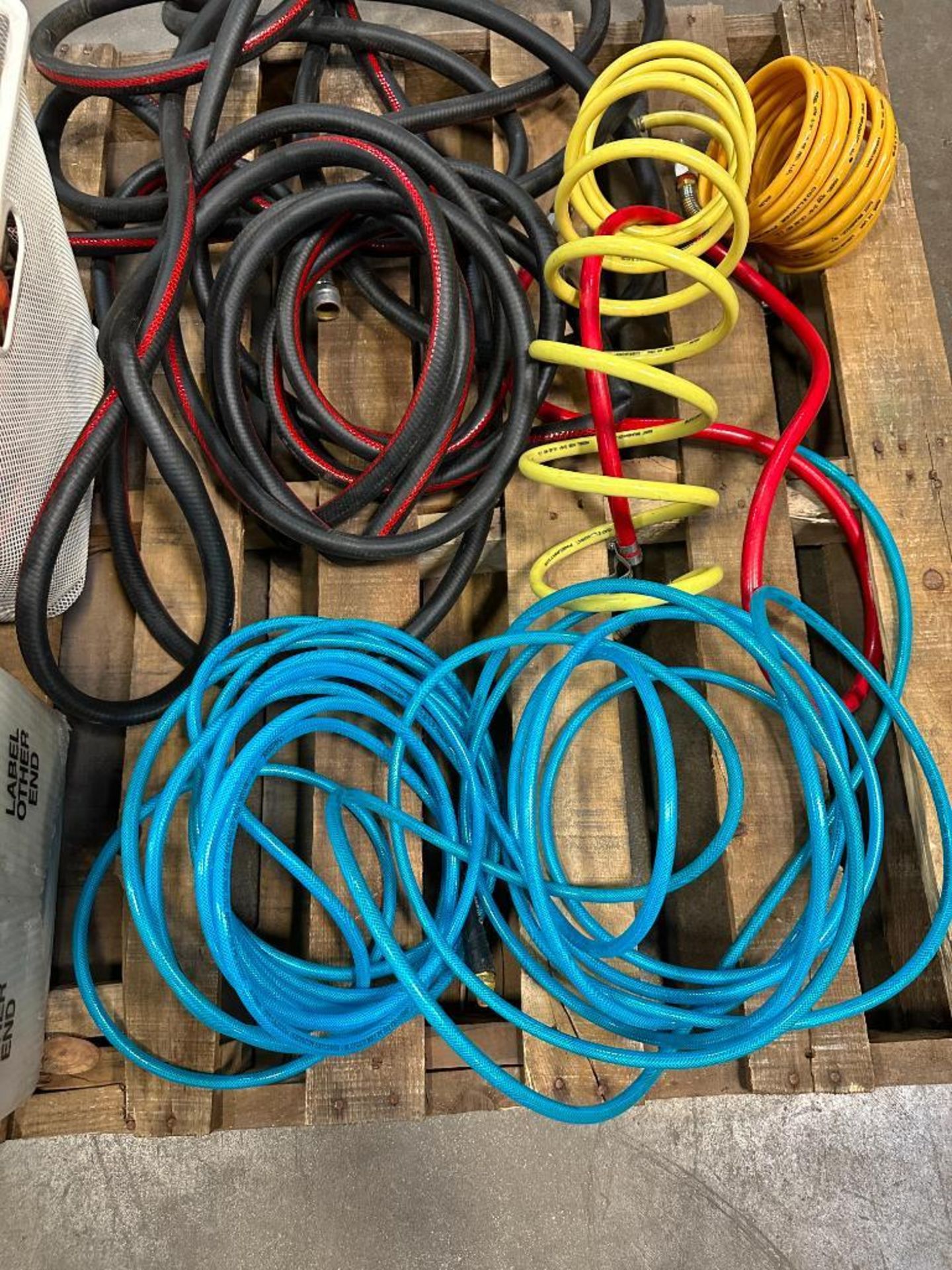 { Group of lots: 297, 298, 299 } Skid Consisting of Air Hoses, Garden ...