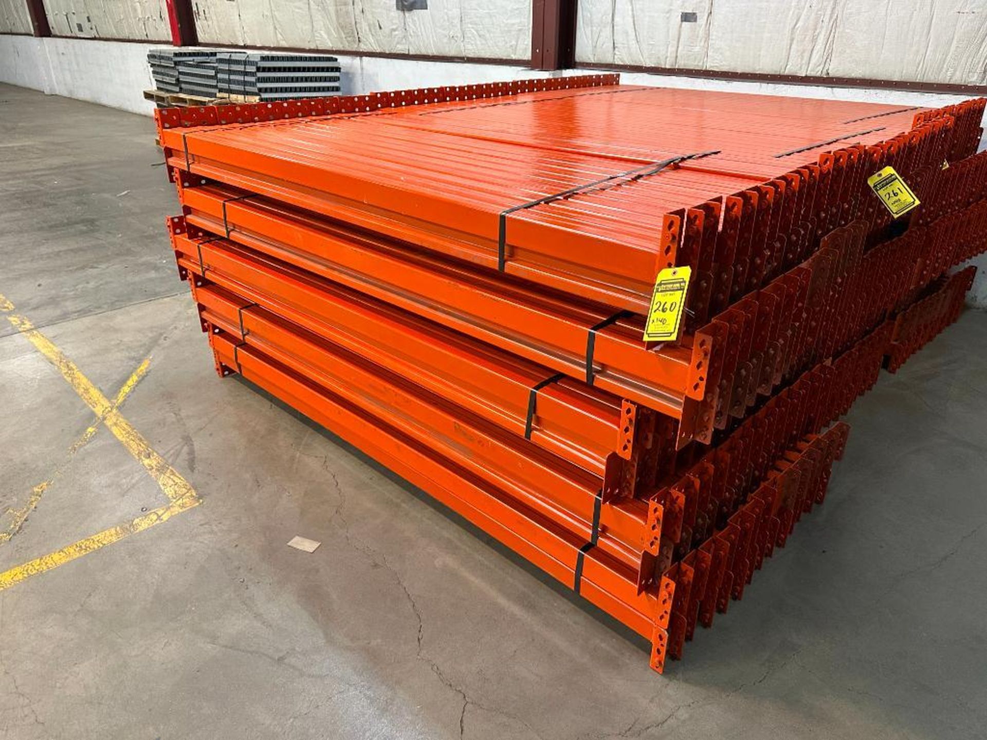 (140x) Teardrop Pallet Rack Step Beams, 96" x 3" ($60 Loading fee will ...