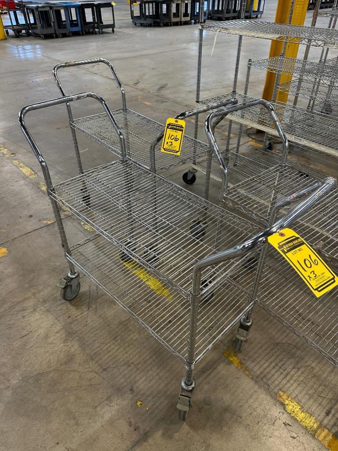 (3) Metro Push Carts ($10 Loading fee will be added to buyer's invoice)