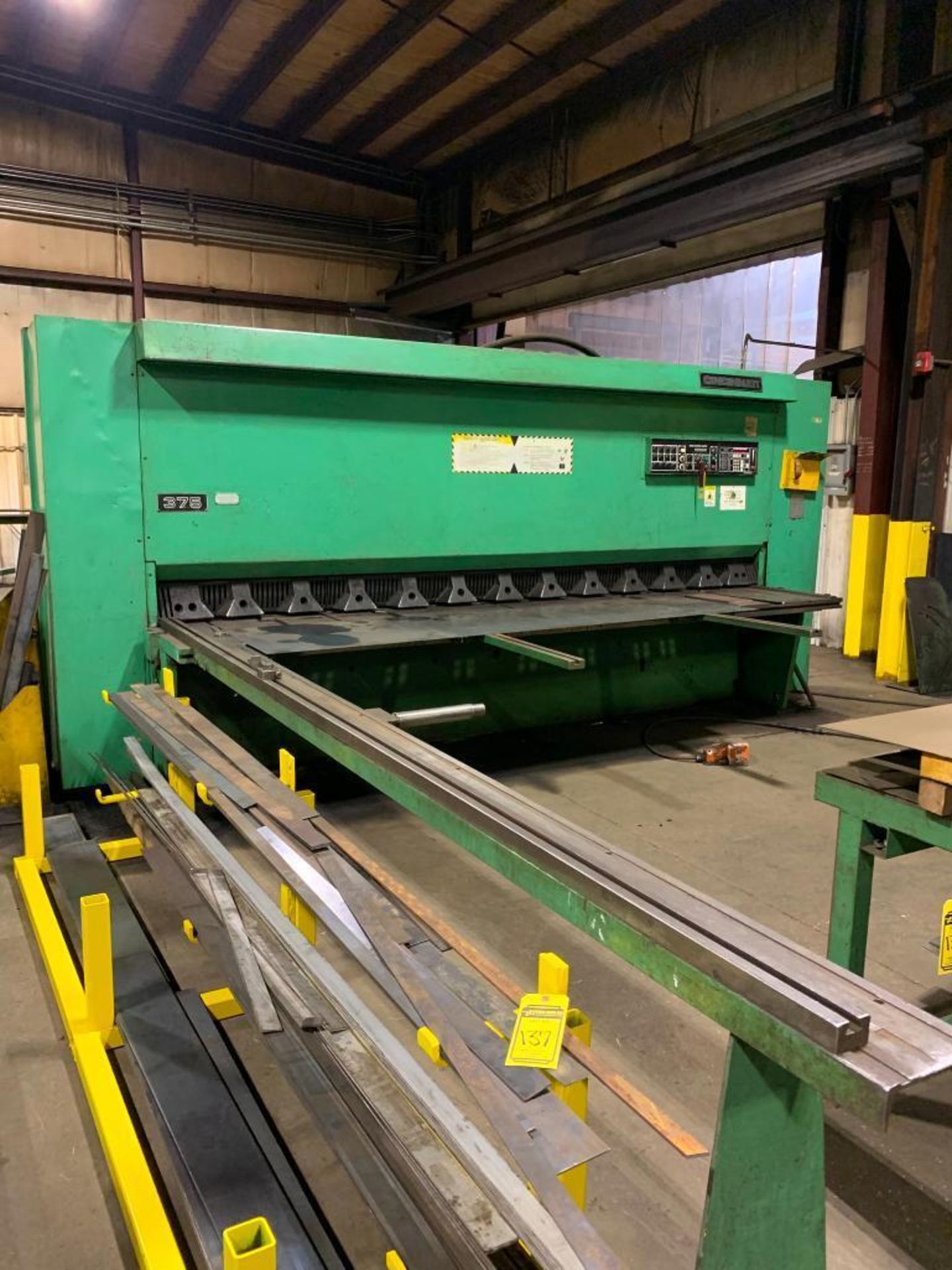 Cincinnati 375 X 12' Shear, 3/8" Mild Steel Capacity, Back Gauge, S/N 46118