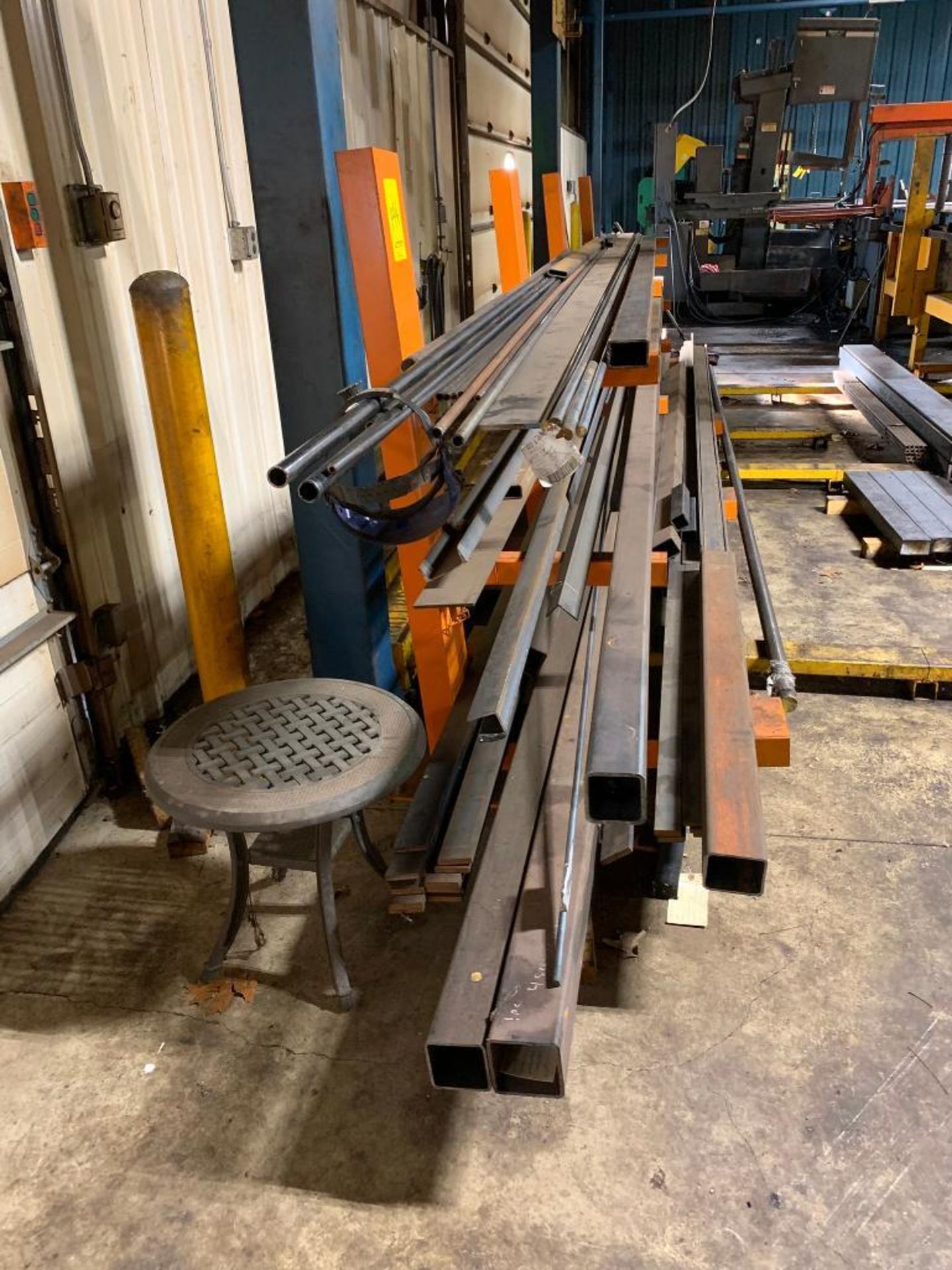 (2) Cantilever Steel Racks w/ Tube Stock, Small Steel Rack w/ Tube ...