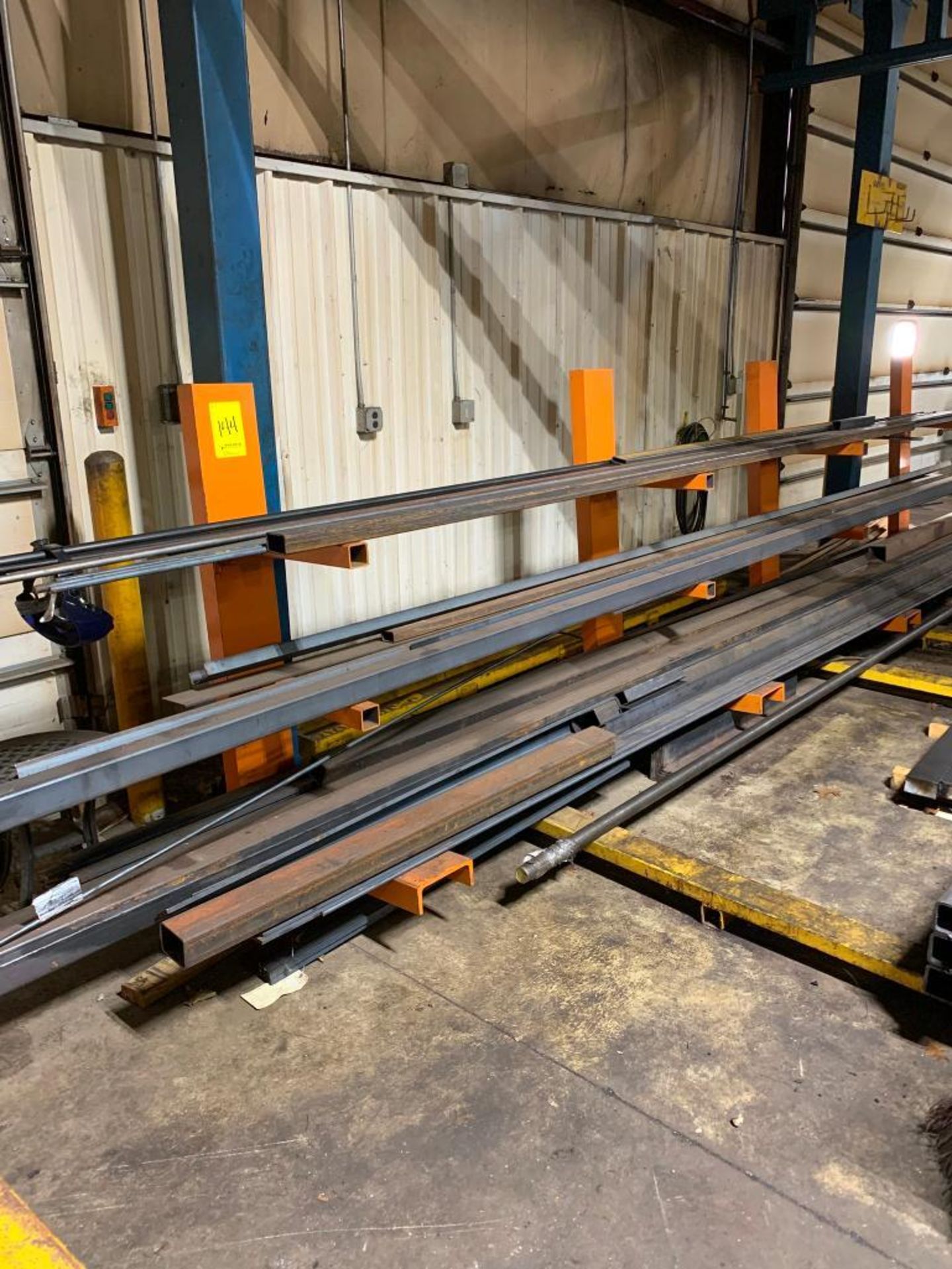 (2) Cantilever Steel Racks w/ Tube Stock, Small Steel Rack w/ Tube ...