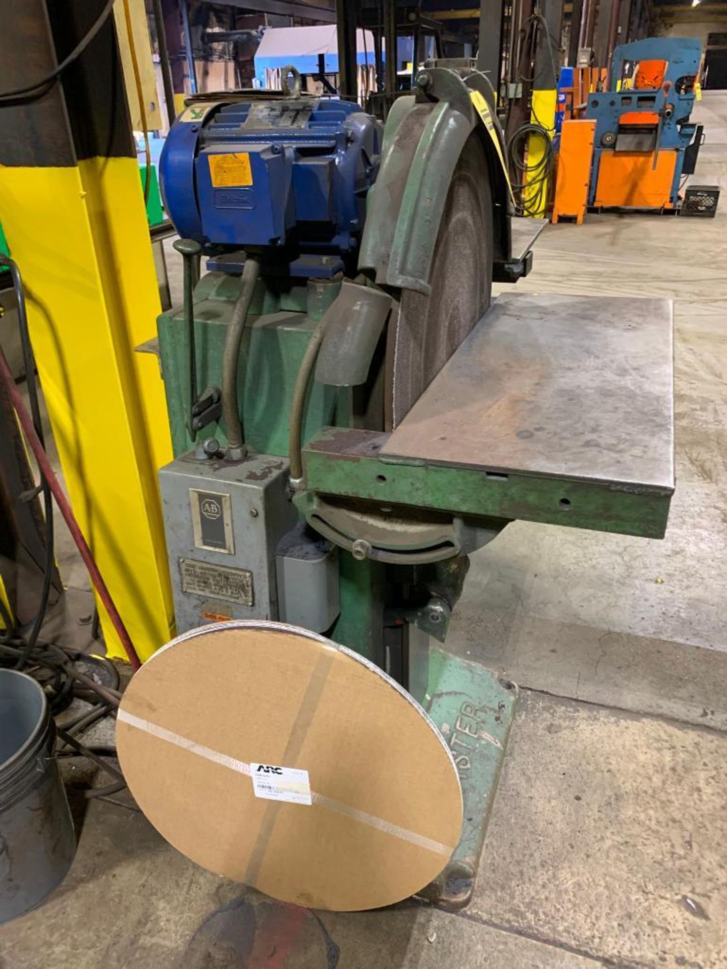The Kindt-Collins Co. 24" Disc Grinder, Model R, S/N 5918. 3-HP, 240/ ...