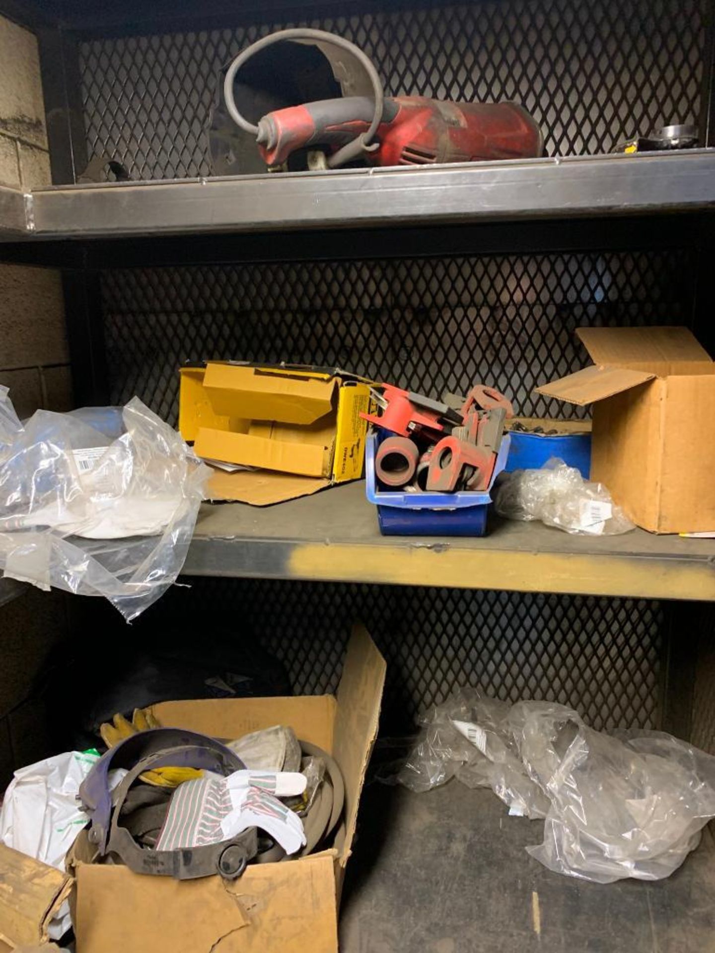 Welding Supply Closet, Dewalt 7" Grinder Guards, Wire Gun Leads, Broken ...