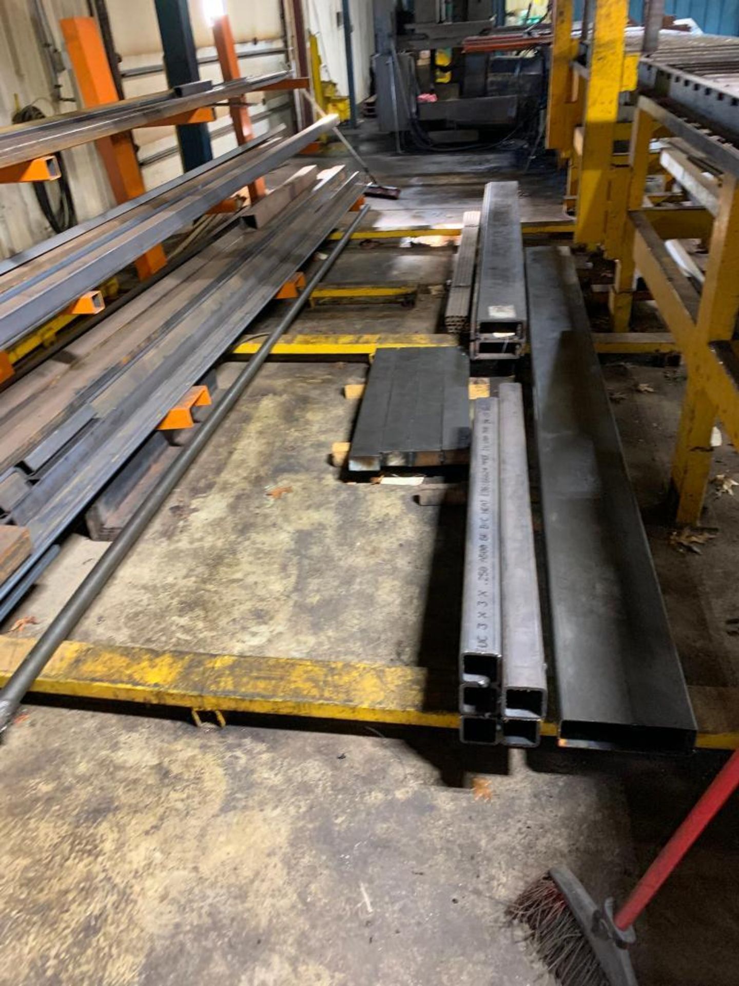(2) Cantilever Steel Racks w/ Tube Stock, Small Steel Rack w/ Tube ...