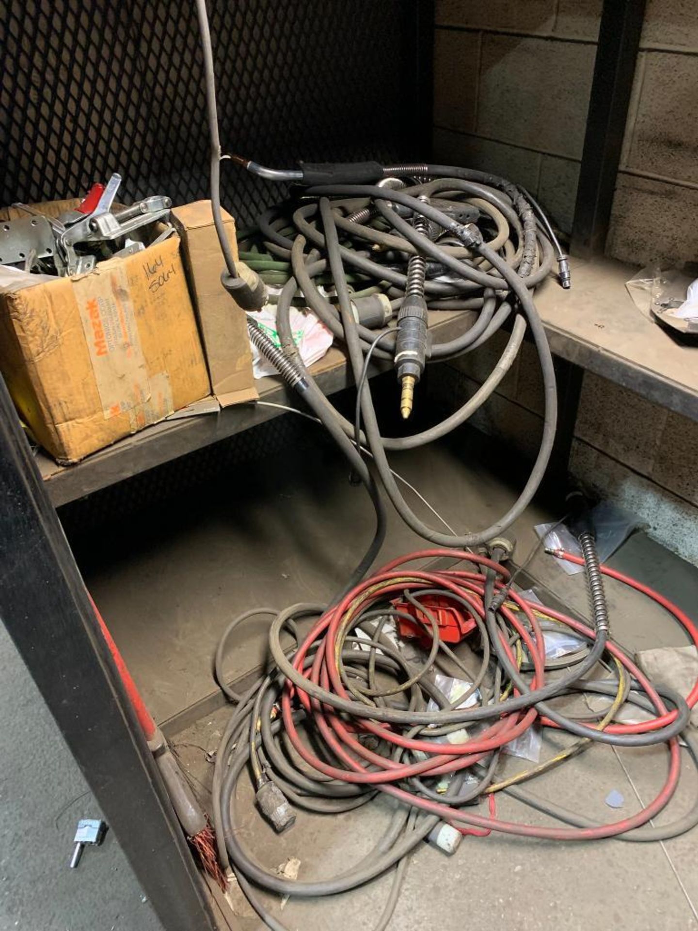 Welding Supply Closet, Dewalt 7" Grinder Guards, Wire Gun Leads, Broken ...