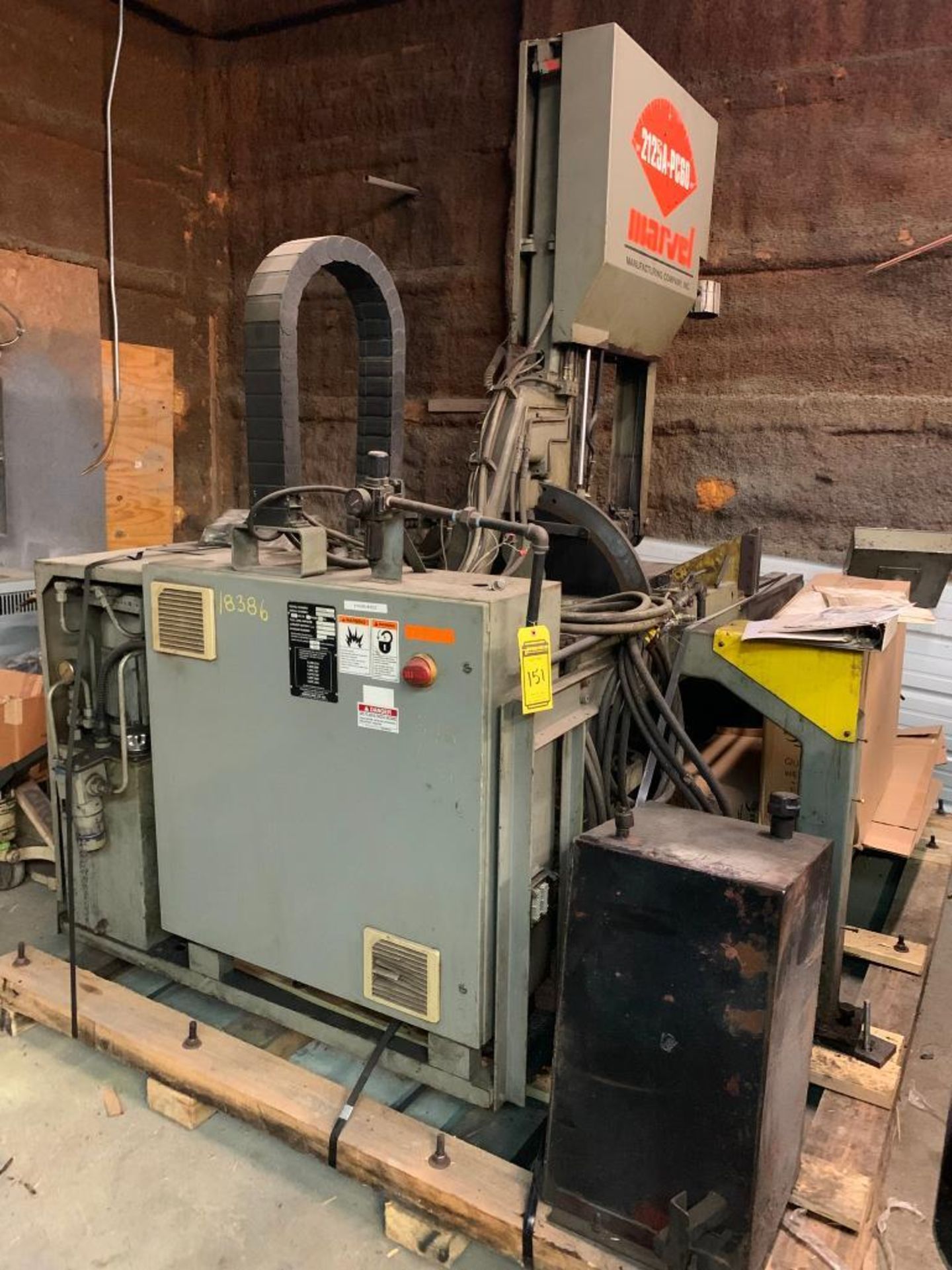 Marvel 2125A-PC60 Vertical Band Saw w/ 24" Shuttle, S/N E2125-20273PC ...