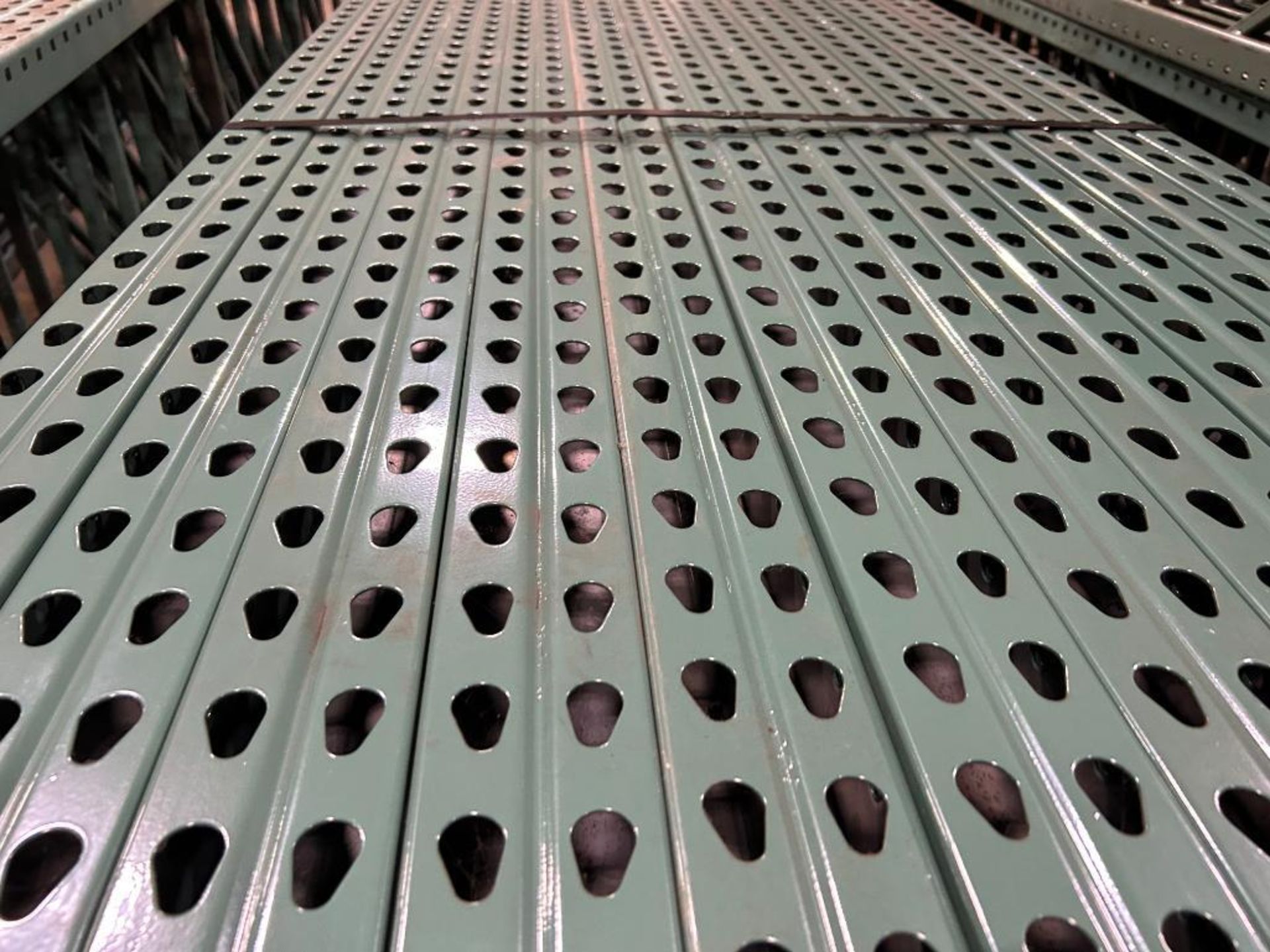 (11x) Teardrop Pallet Rack Uprights, 48" D X 12' T ($30 Loading fee ...