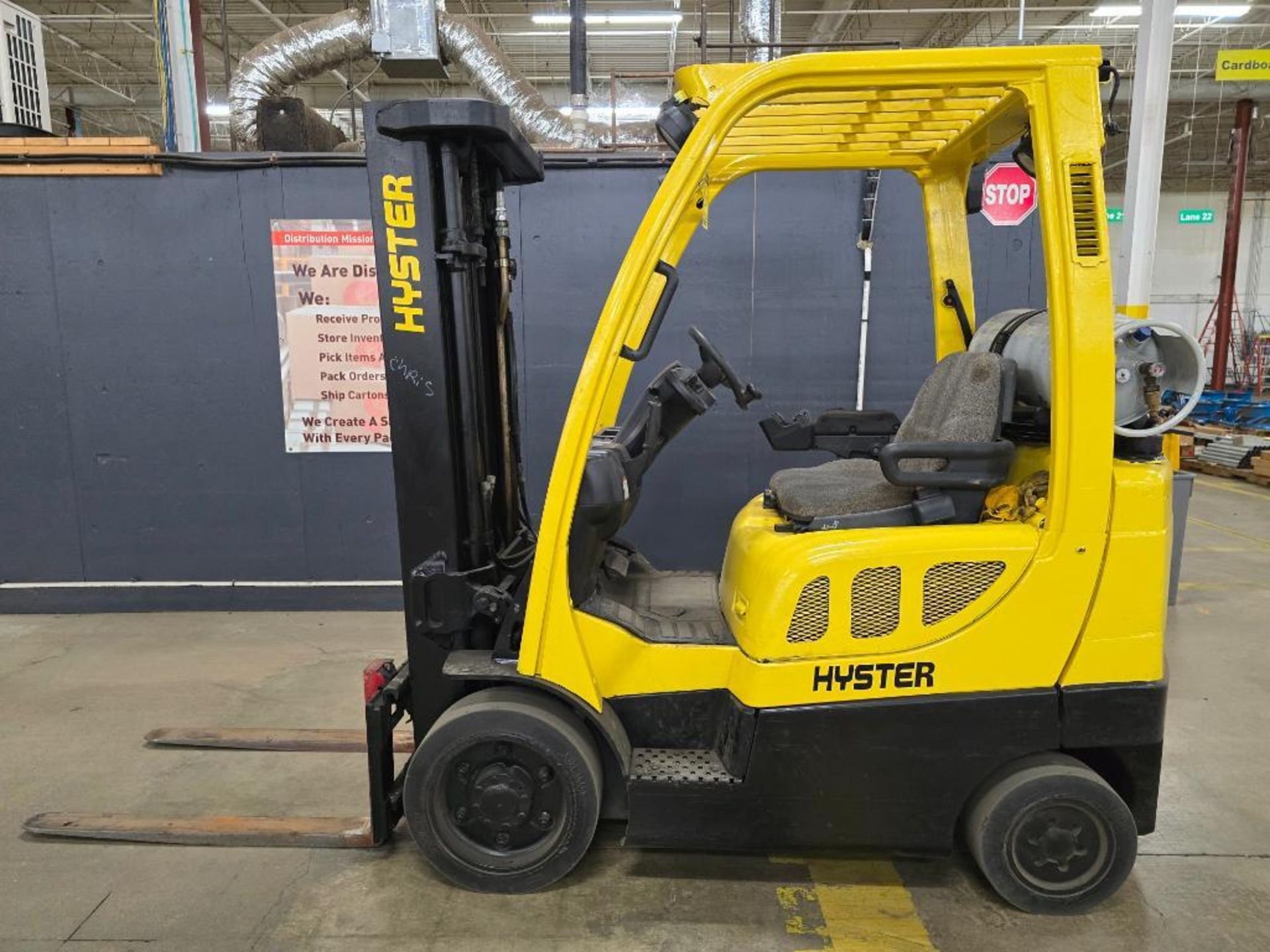 Hyster 5,000-Lb. Forklift, Model S50FT, S/N F187V153810, LPG, Finger ...