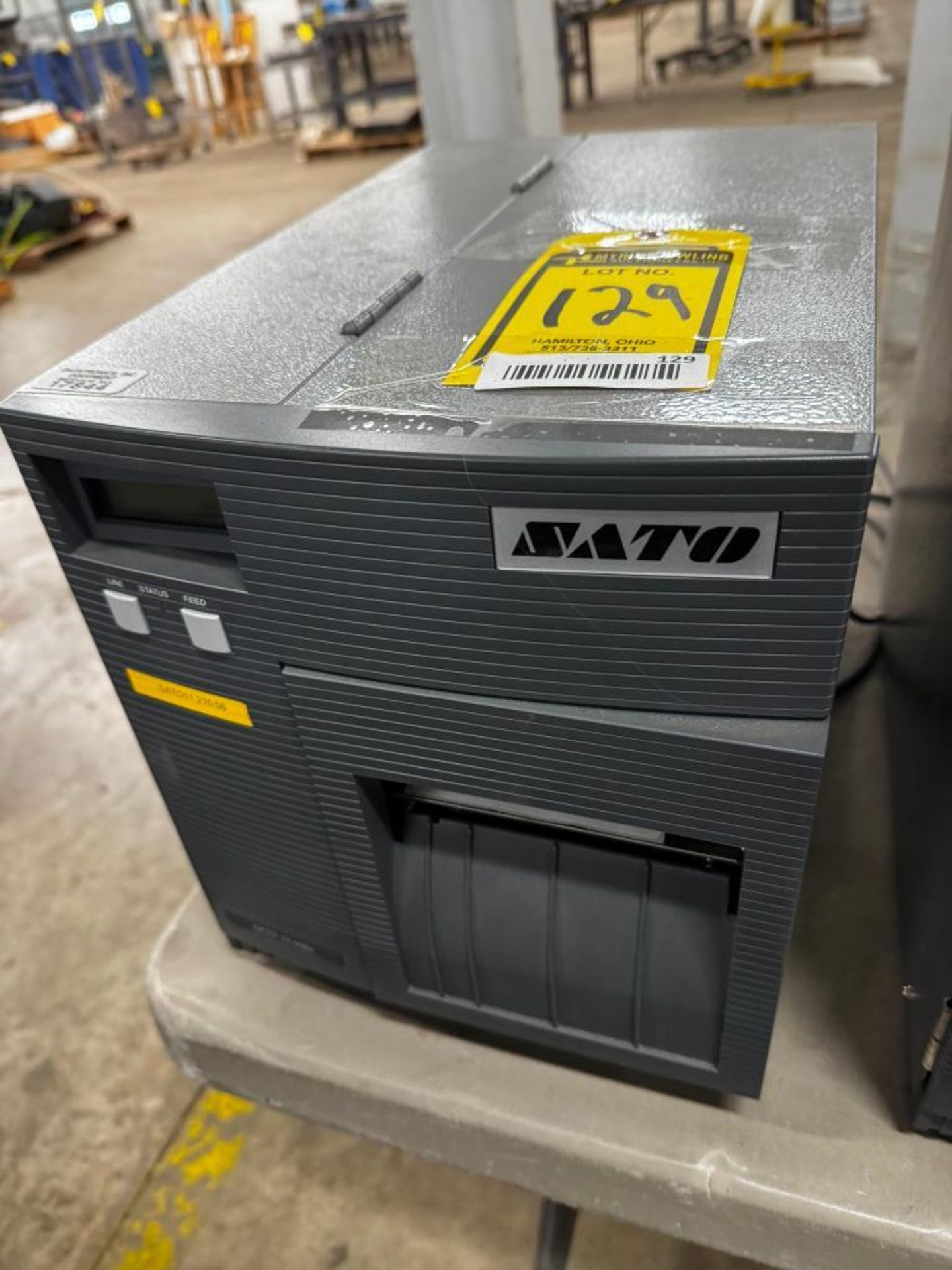 { Group of lots: 129, 130, 131, 132, 133 } Sato Barcode Printer, Model ...