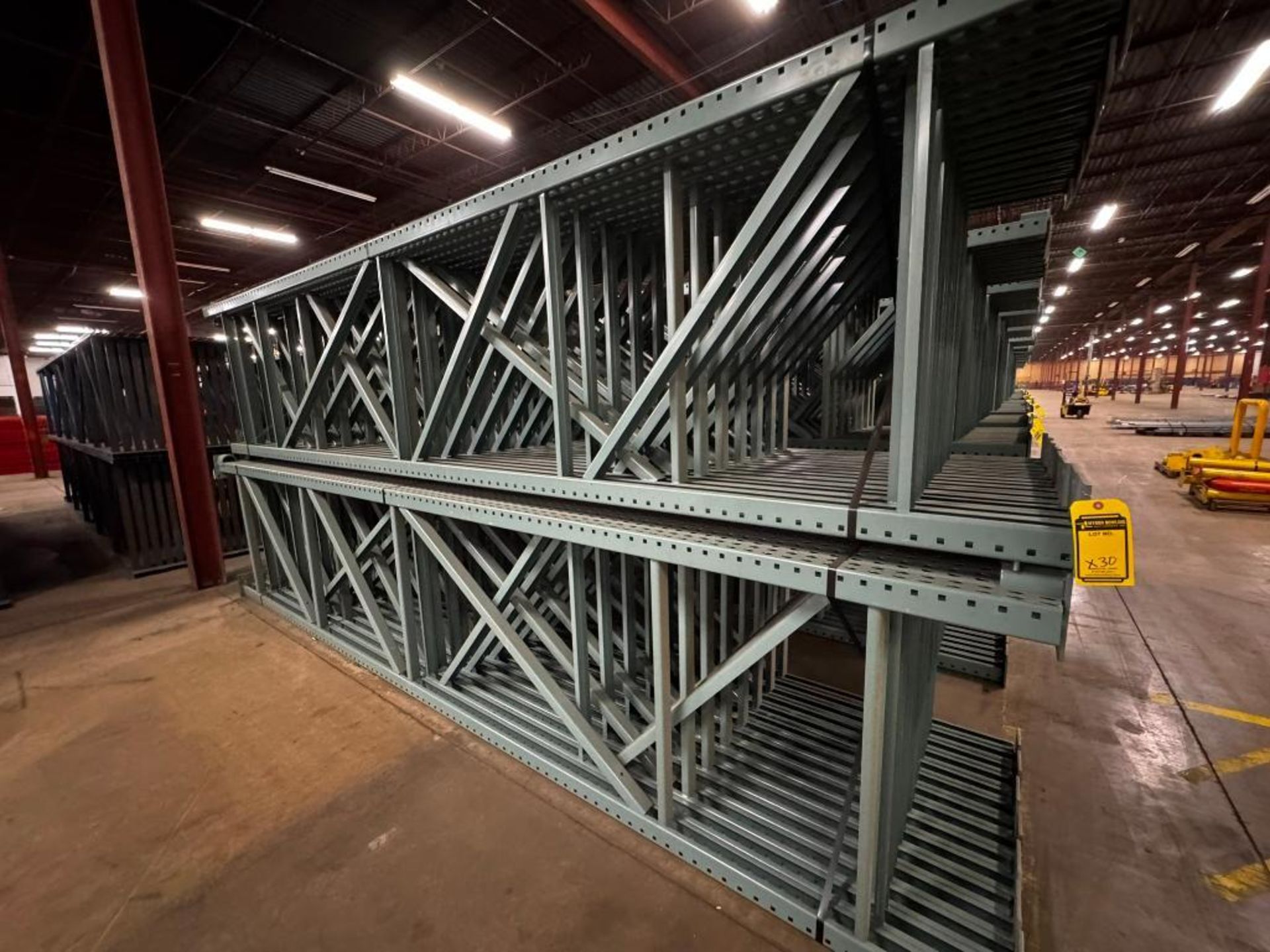 (30x) Teardrop Pallet Rack Uprights, 16' X 42" ($60 Loading Fee will be ...