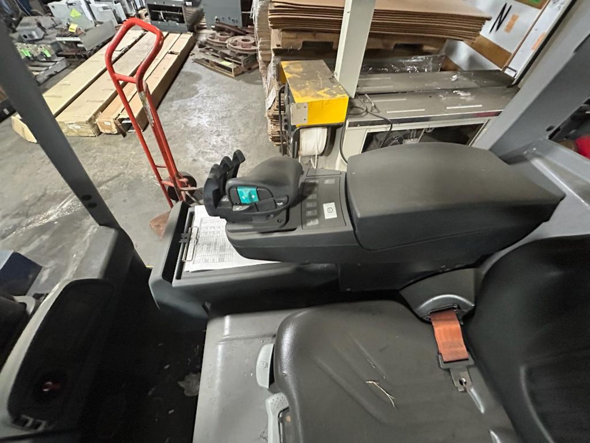 Jungheinrich Sit-down Electric Forklift w/ Box Clamp Attachment, Model ...