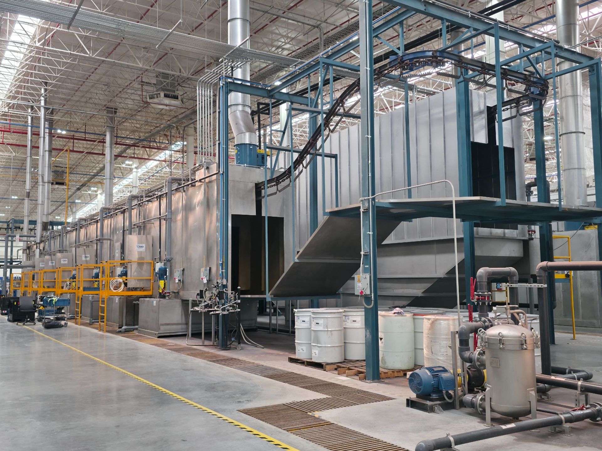 Complete 2022 paint line in parallel, Line 1: Nordson powder coating ...