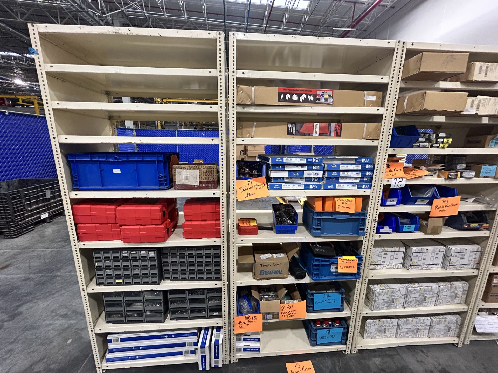 Lot of consumables with assorted materials contains ULINE jumper cables ...