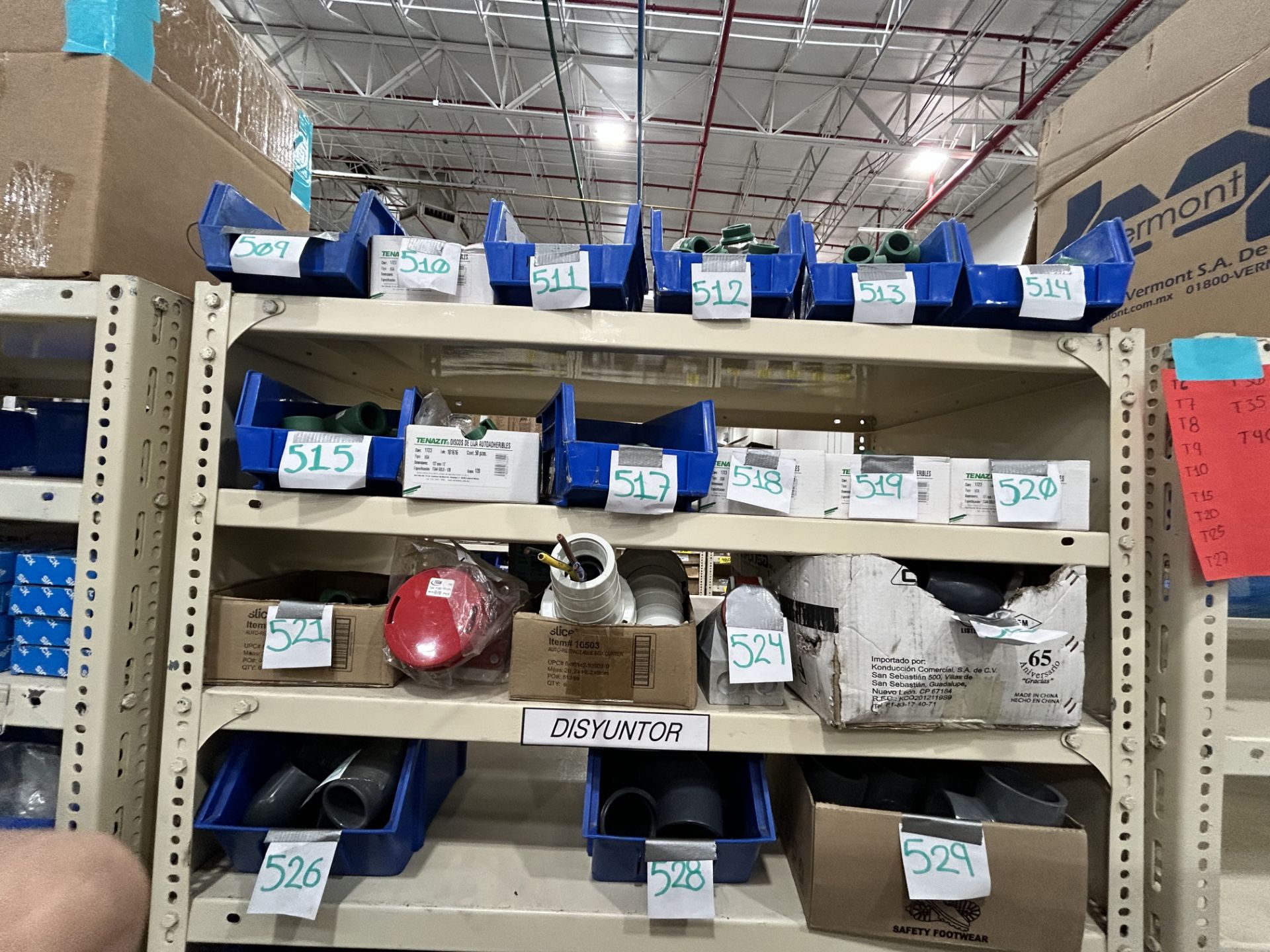 Lot of consumables with assorted materials contains safety devices ...