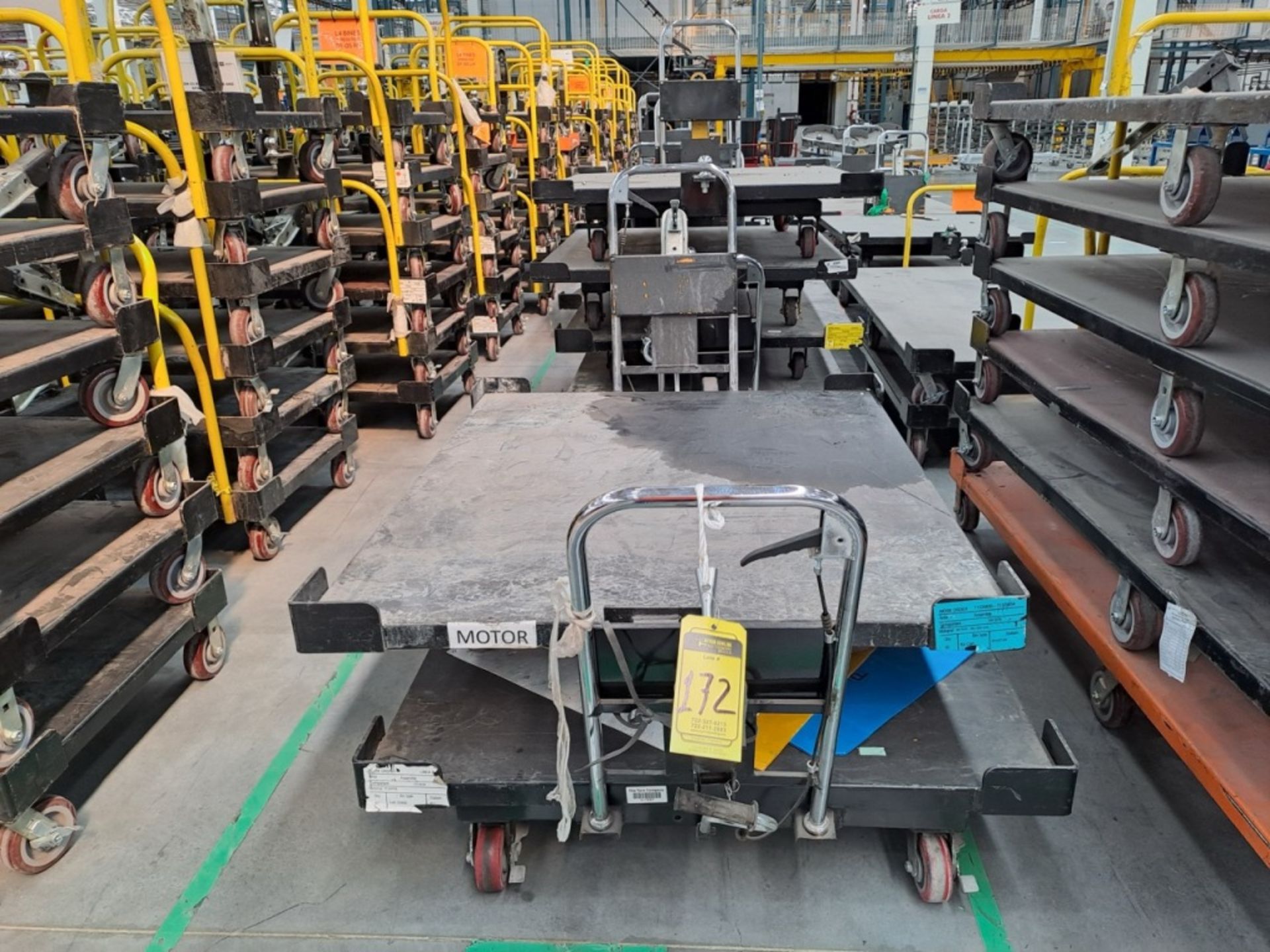 8 Platform-type carts with lift pedal, towing ball, and 4 wheels ...