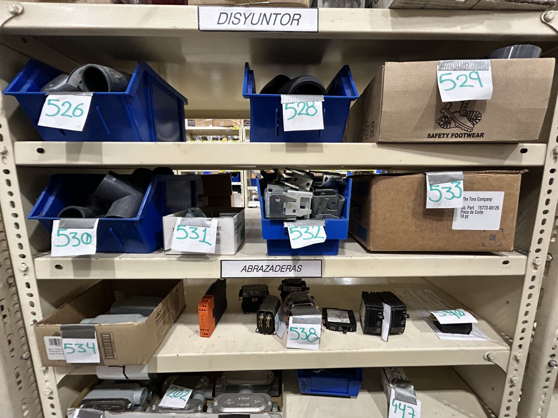 Lot of consumables with assorted materials contains safety devices ...