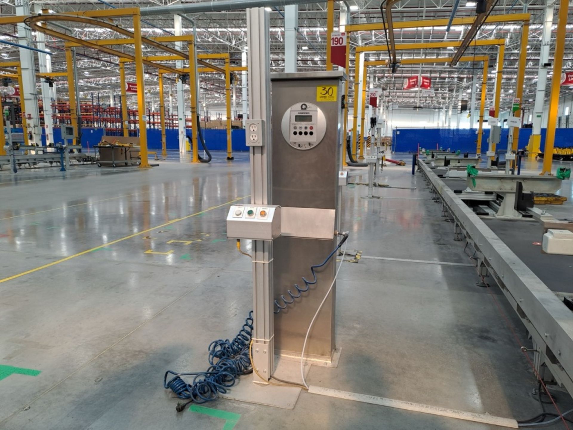 Assembly line for production with AMC automatic conveyor; with ...